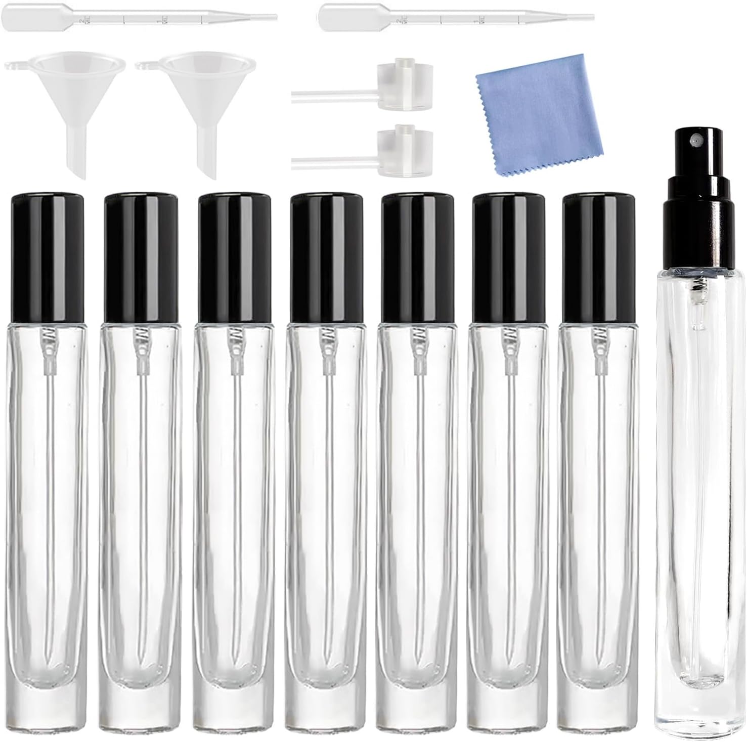 Amazon.com: JJKMALL - Thick Glass 6pcs 10ml 1/3oz Spray Bottle Refill ...