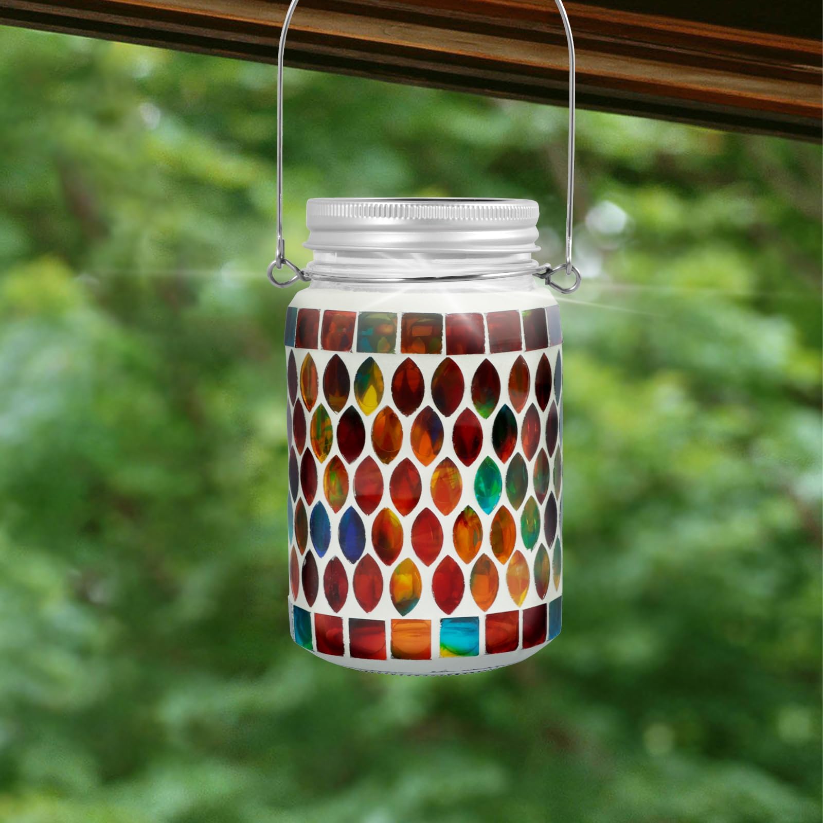Amazon.com: Mosaic Solar Lanterns Outdoor Hanging Lights IP65 ...