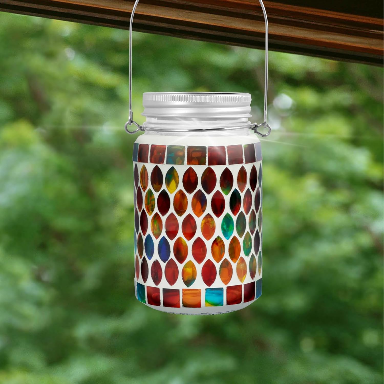 Amazon.com: Mosaic Solar Lanterns Outdoor Hanging Lights IP65 ...