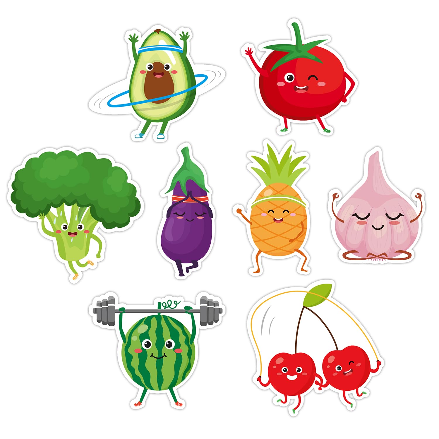 Amazon.com: 8pcs Funny Fridge Magnets, Cute Fruit and Vegetable Magnets ...