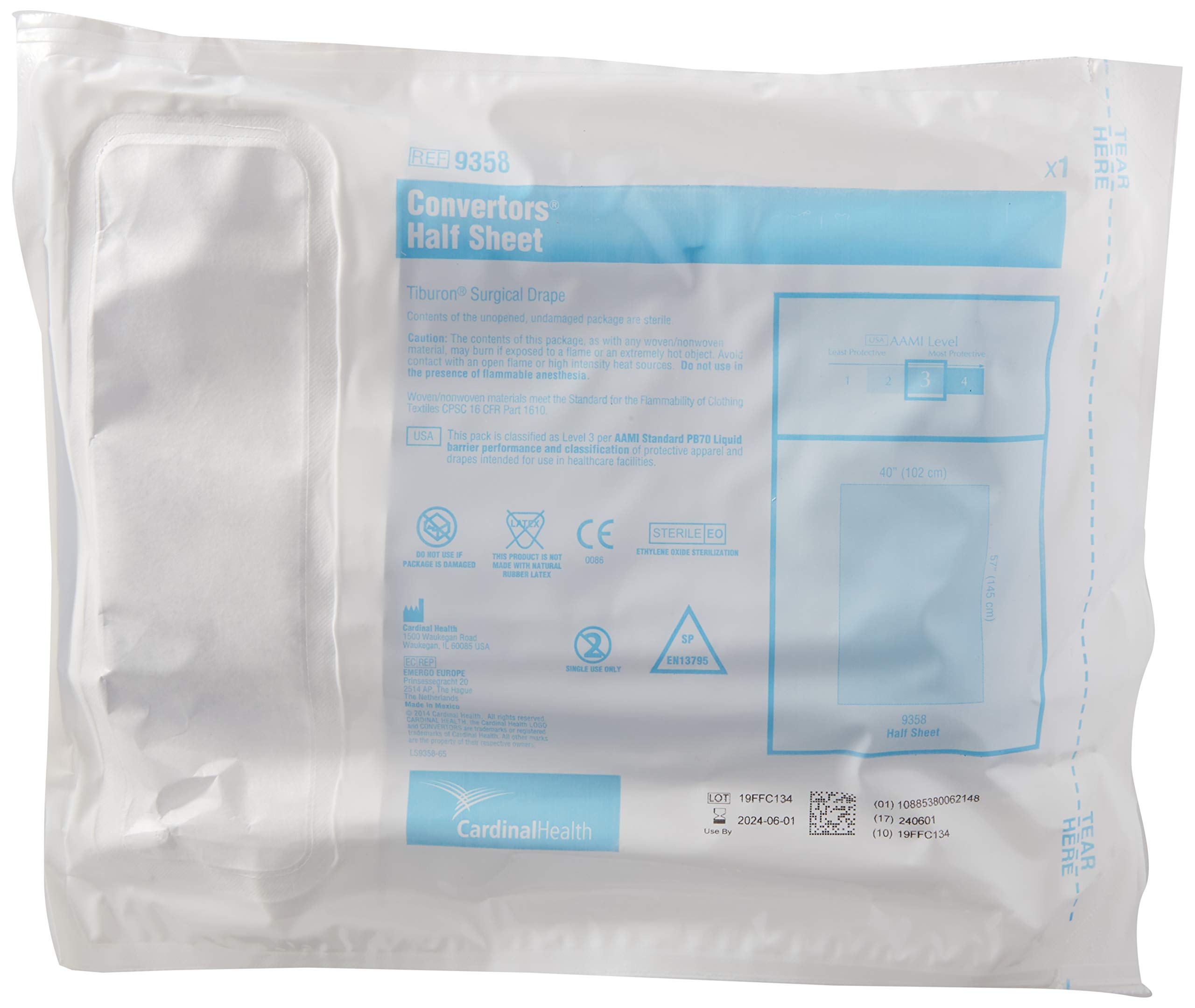 Amazon.com: Cardinal Health Ancillary Patient Drape, Convertor Half ...