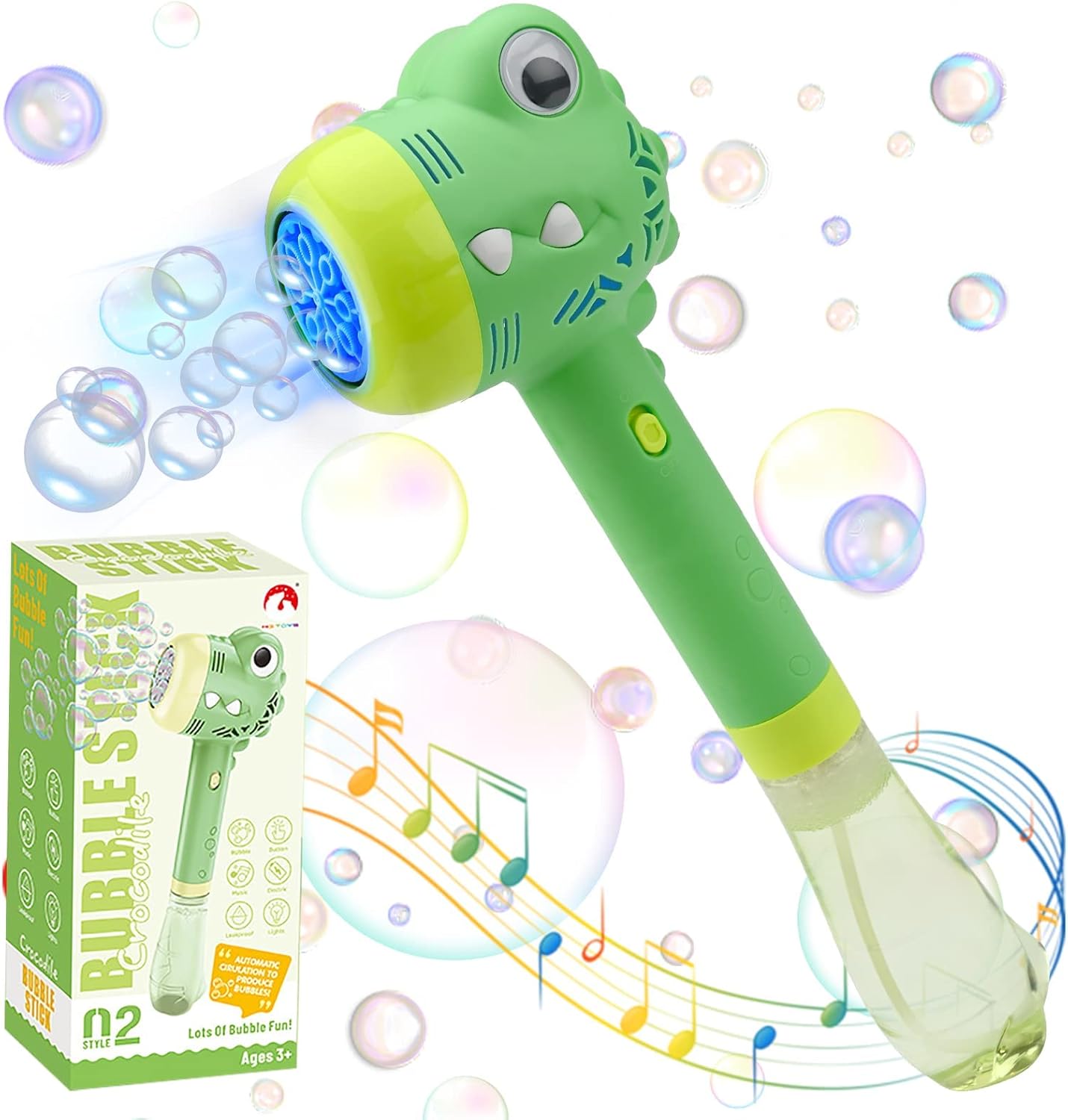 SYOSI Bubble Gun Bubble Machin, Automatic Bubble Blaster with Bubble ...