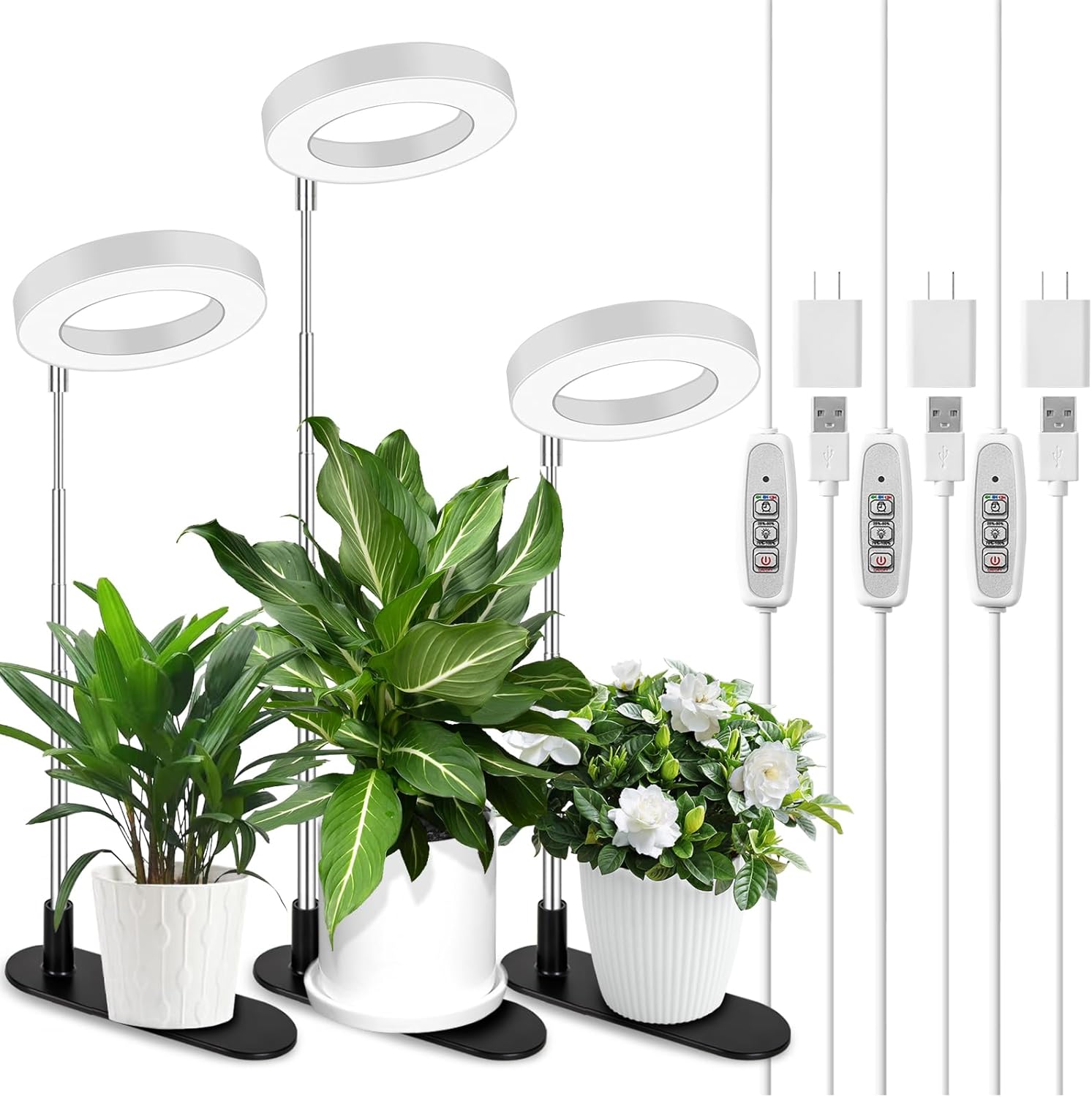 Amazon.com : SAVILER Grow Lights for Indoor Plants, Full Spectrum ...