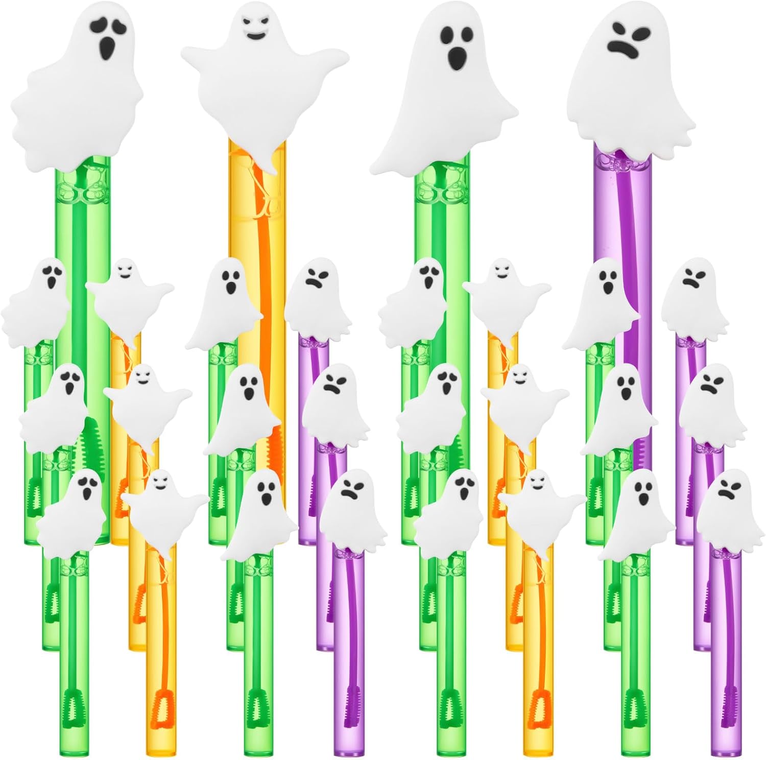 Amazon.com: Hiboom 24 Pcs Ghost Bubble Wands Bulk Halloween Party ...