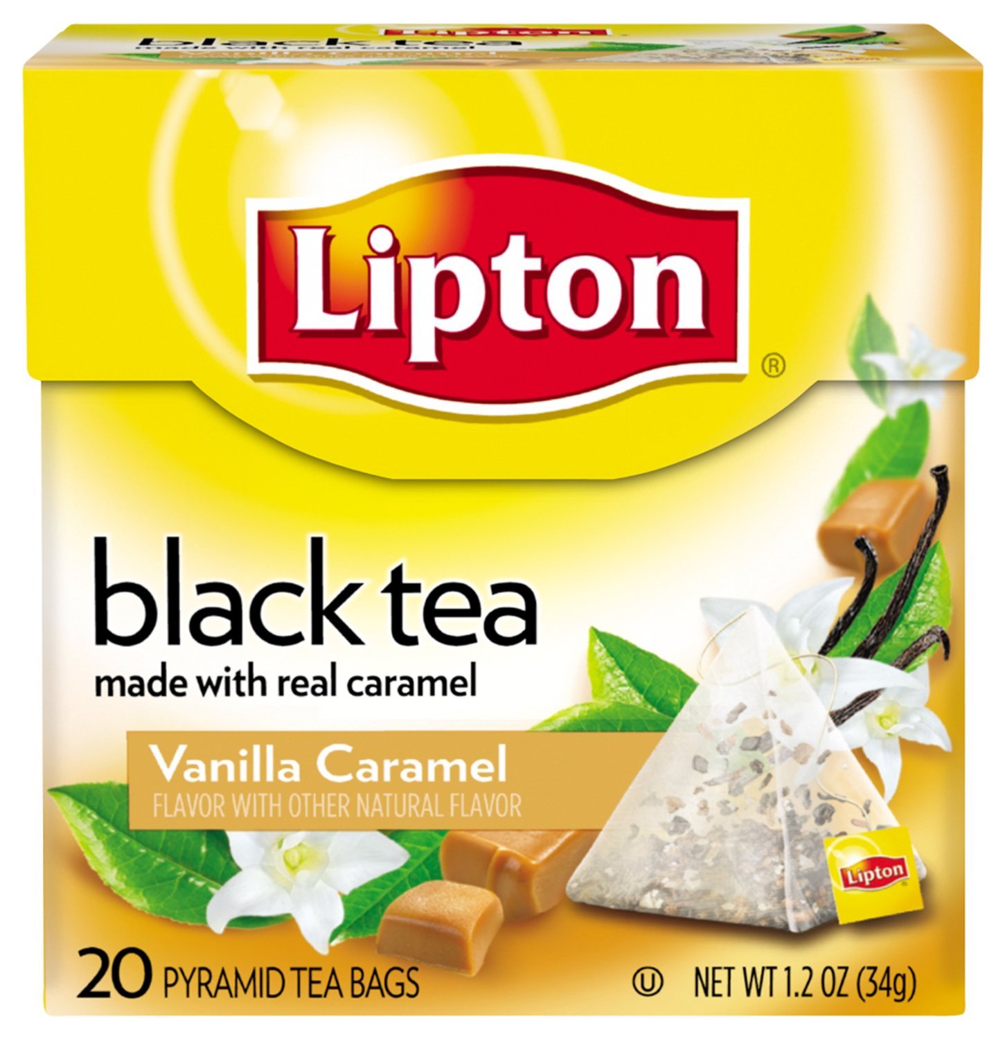 Amazon.com : (Pack of 2) Lipton Pyramid Tea Bags, Black Tea Vanilla ...