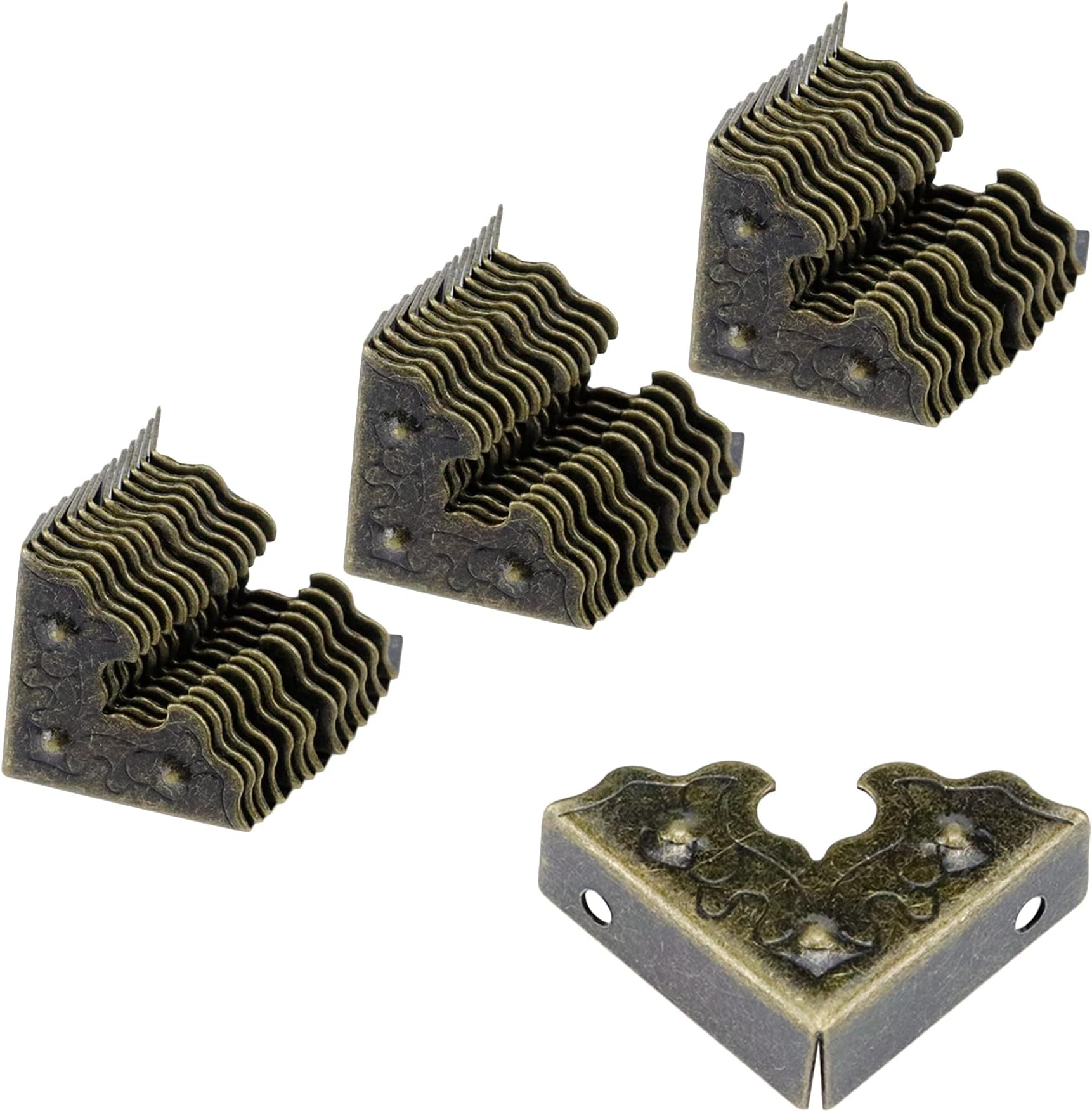 Amazon.com : Faotup 20Pcs Metal Box Corner Protectors Black Box Corner ...