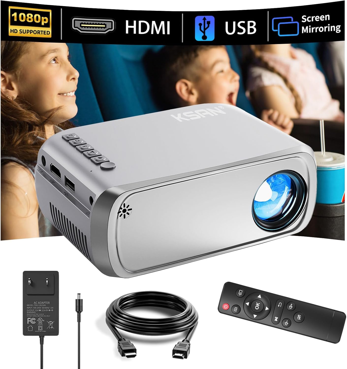 Amazon.com: Portable Projector for Laptop for Outdoor and Indoor Home ...