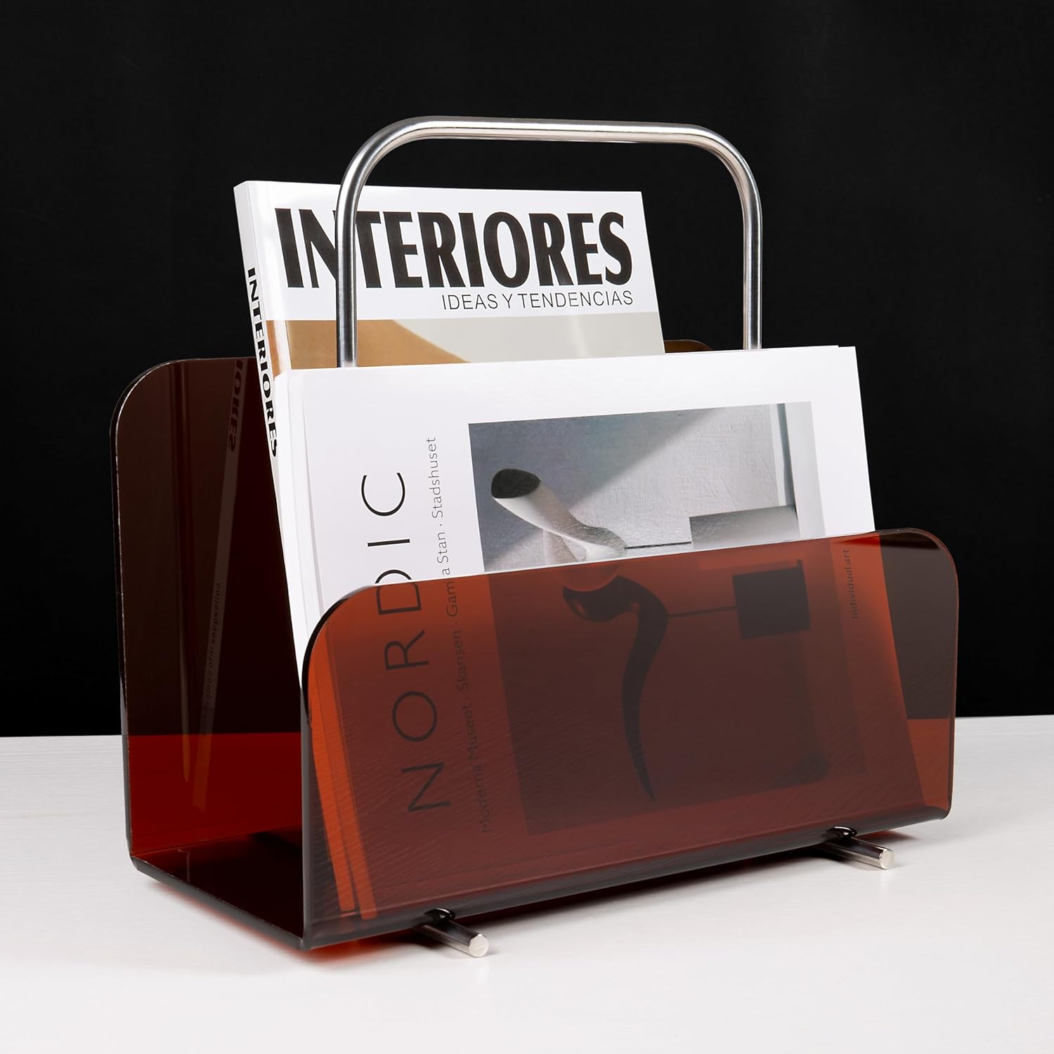 Amazon.com: KAAS HAUS Acrylic Magazine Holder – Organize, Display, and ...