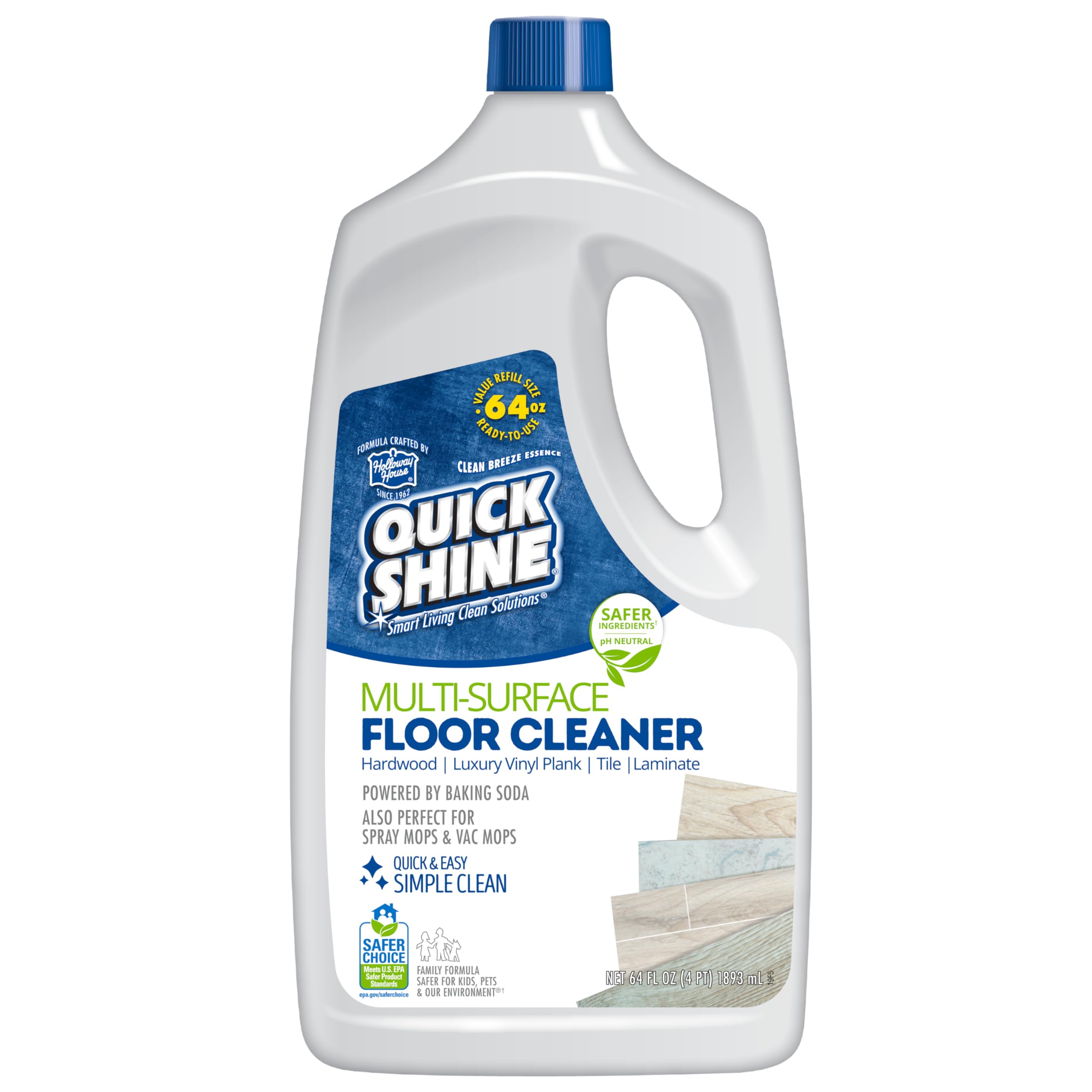 Buy Quick Shine Multi Surface Floor Cleaner 64oz, Ready to Use-Streak ...