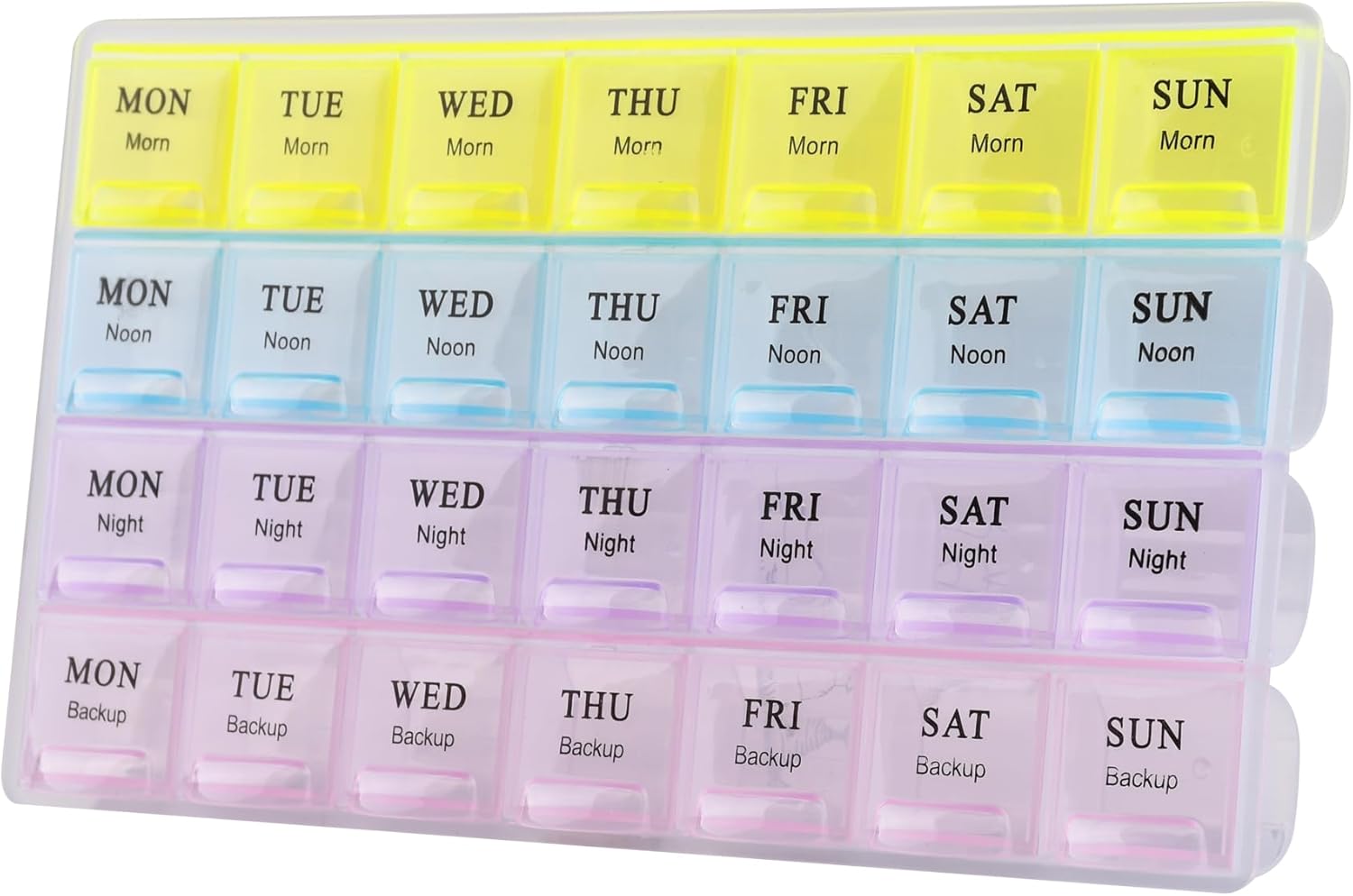 Amazon.com: Large Weekly Pill Organizer 4 Times A Day, Moisture-Proof 7 ...