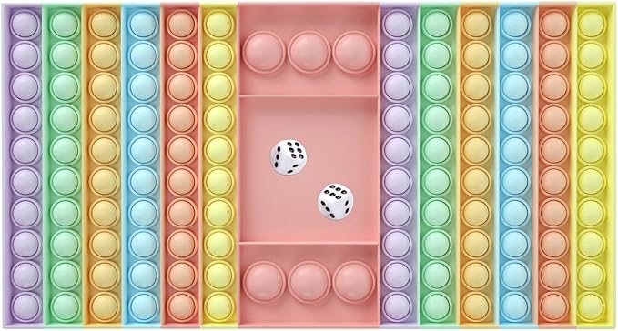 Amazon.com: Big Pop Game Fidget Toy Pop Chess Board Game with Dices ...
