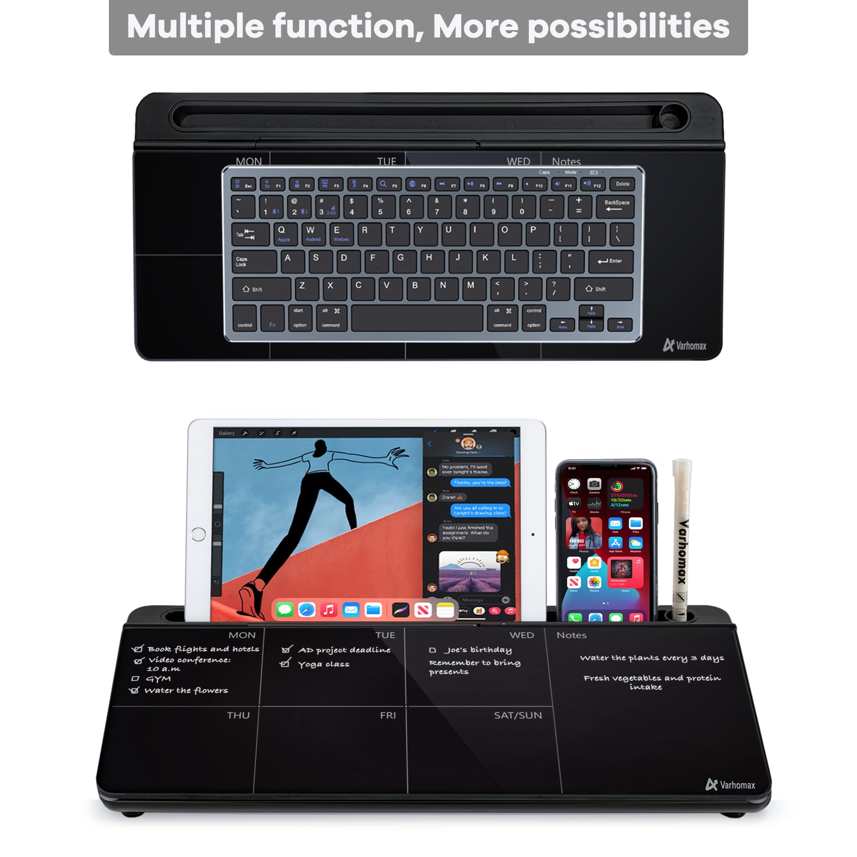 Snapklik.com : Varhomax Glass Weekly Dry Erase Desk White Board ...