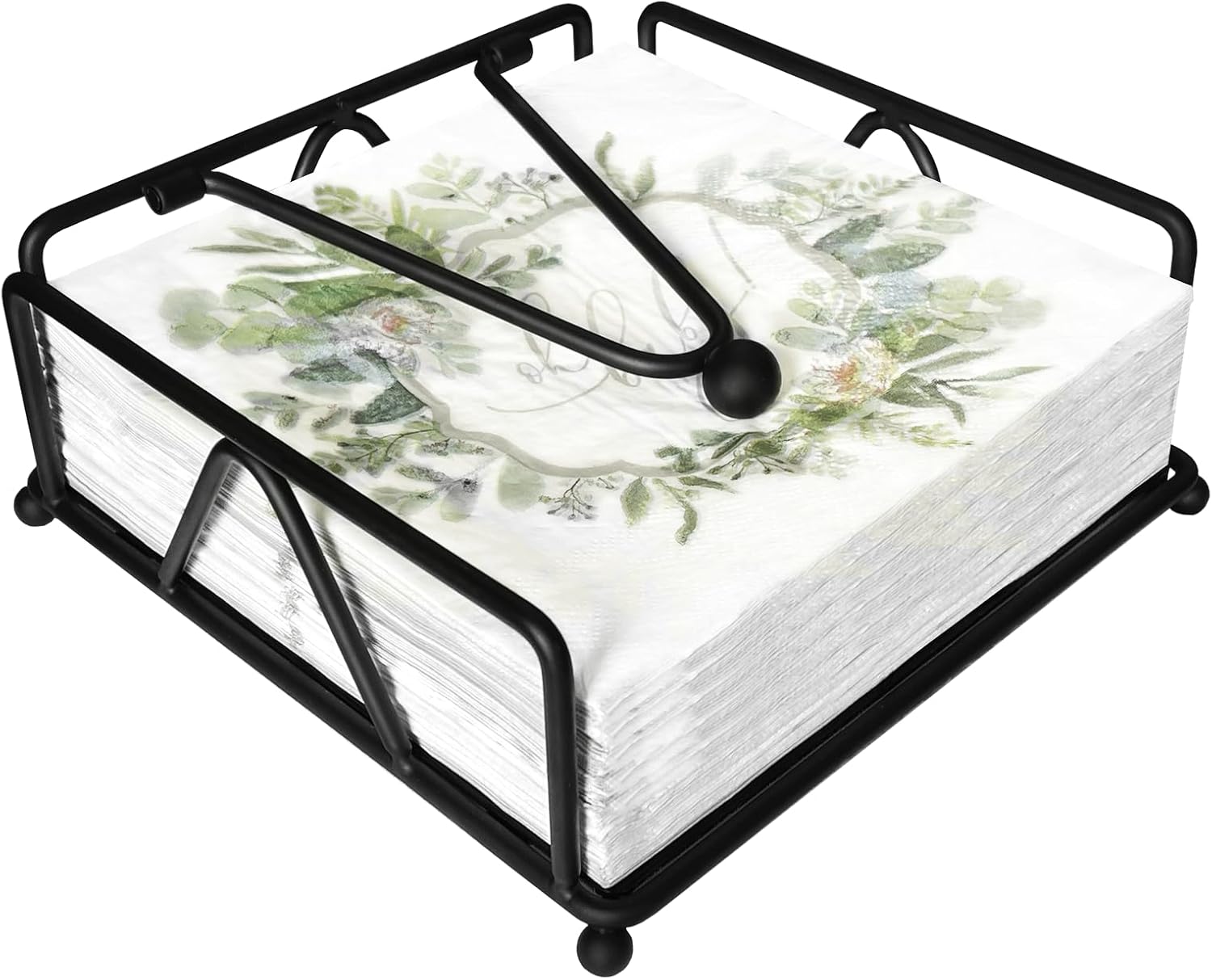 Amazon.com: Flat Napkin Holder for Table, Black Napkin Holder with ...