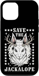 Amazon.com: iPhone 12/12 Pro Save The Jackalope Mythical Creature Cryptid Lover Folklore Case ...