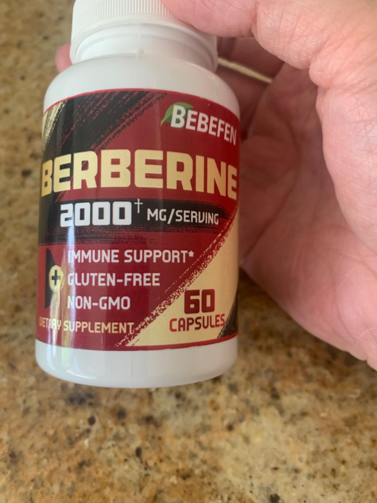 BEBEFEN Berberine HCl Supplement - Non-GMO and Gluten-Free Formula - 60 ...