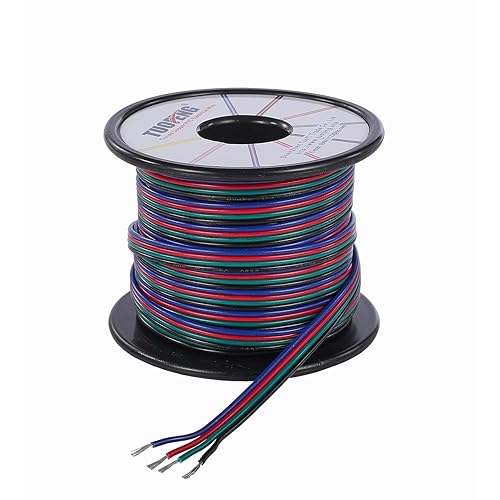 Snapklik.com : 4 Core Cable 22 Awg Electrical Wire 40 Feet 4 Pin RGB ...