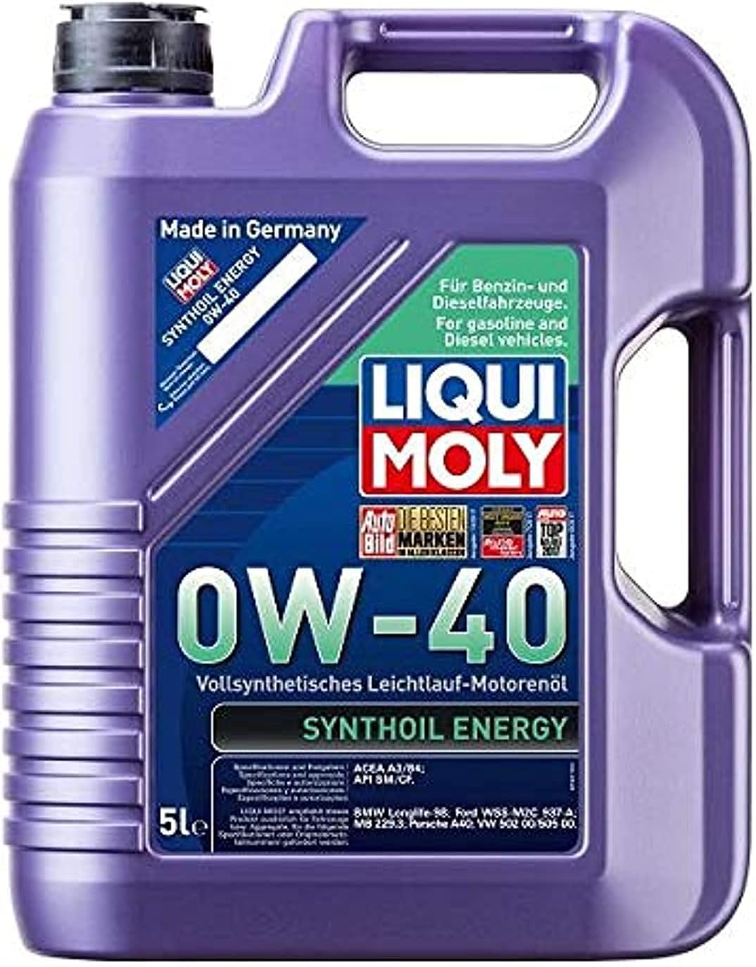 Liqui Moly Synthoil Energy Engine Oil 0W-40 (5 Liter): Buy Online at ...