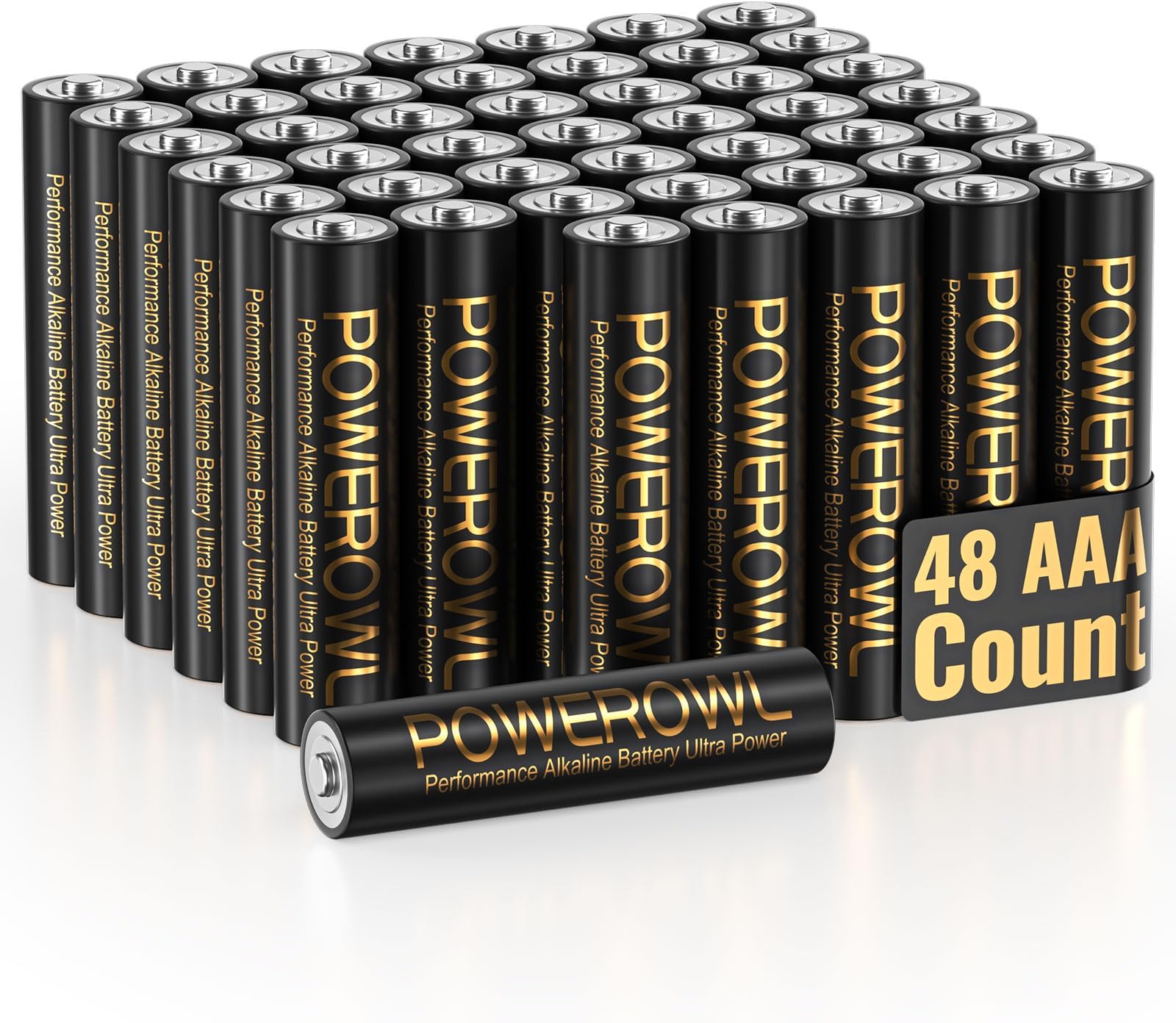 Amazon.com: POWEROWL High-Capacity Alkaline AAA Batteries 48 Pack, 1.5v ...