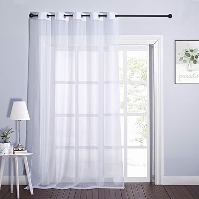 Amazon.com: VISIONTEX Moroccan White Voile Sheer Window Curtains Panels ...