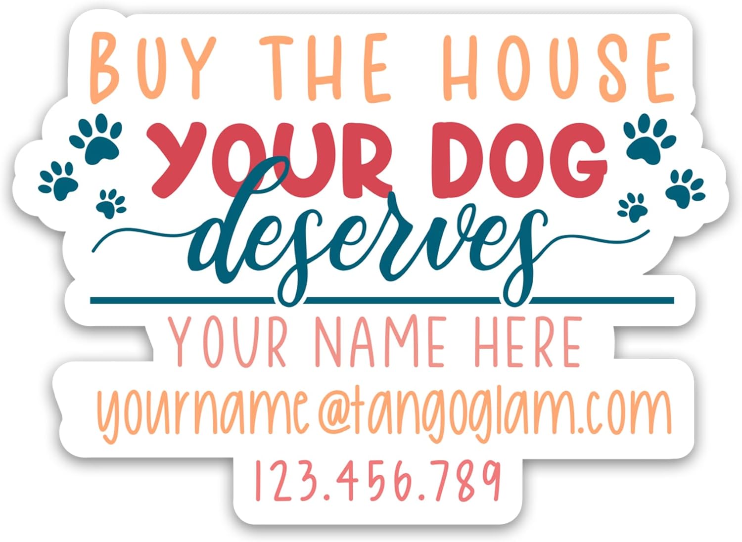 Amazon.com: Personalized Real Estate Agent Sticker, Vinyl Waterproof ...