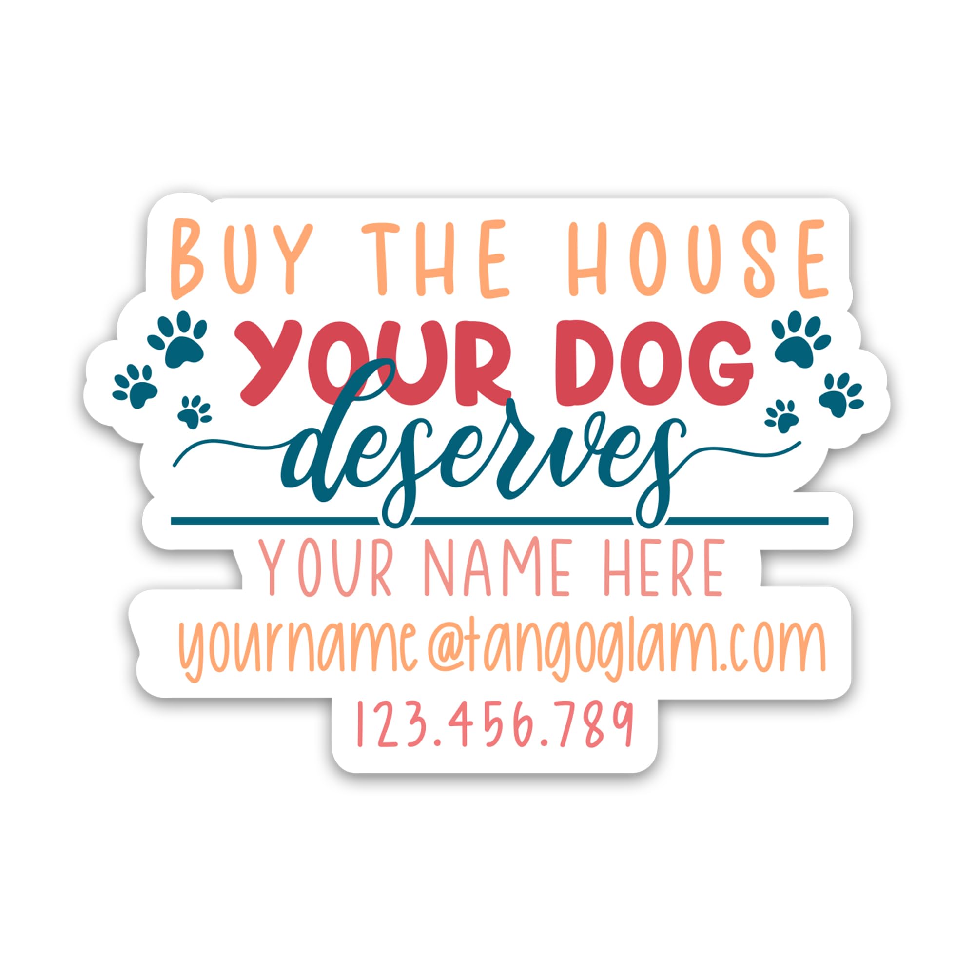 Amazon.com: Personalized Real Estate Agent Sticker, Vinyl Waterproof ...