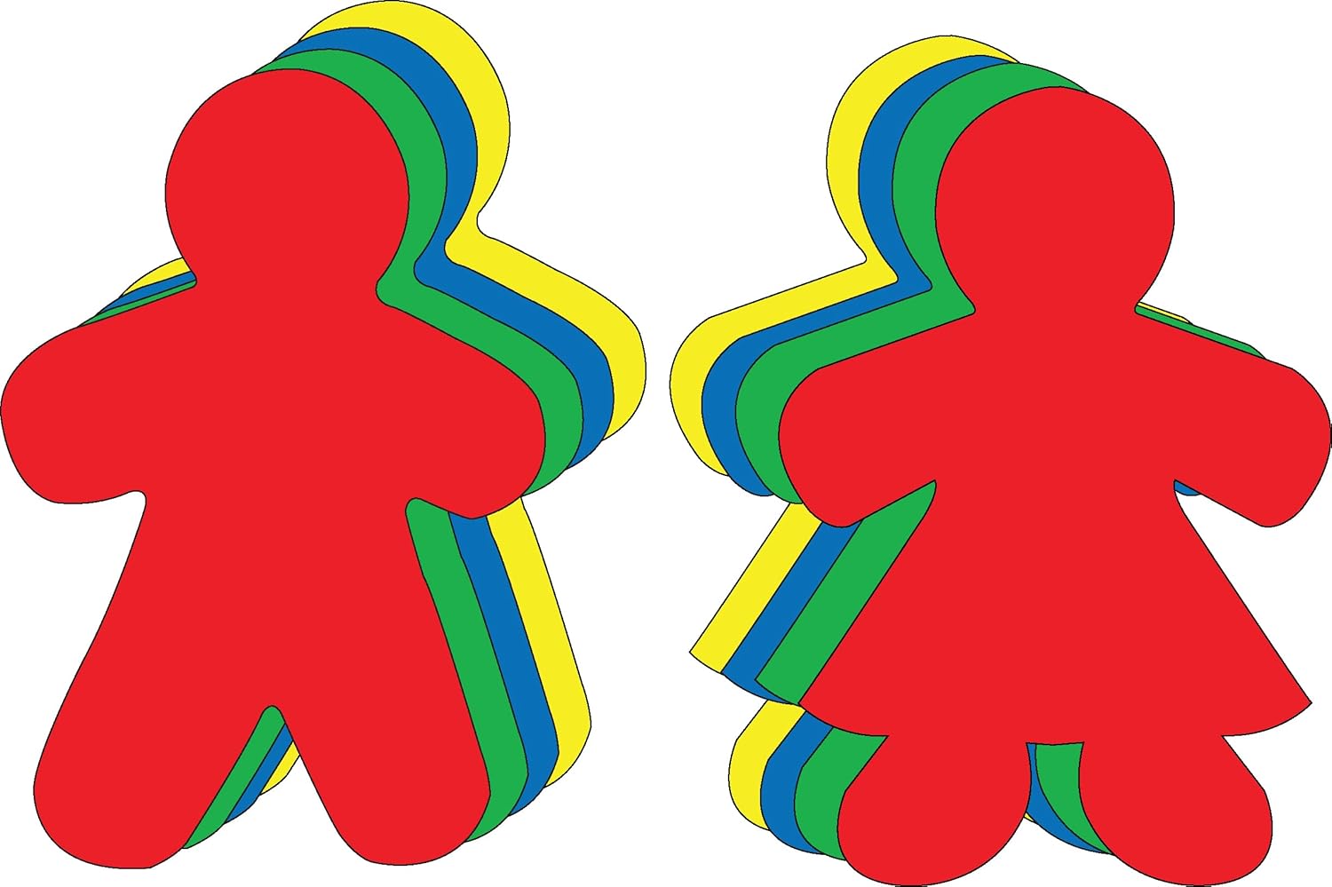 Amazon.com: 8” x 10" Kid Shape Set Assorted Color Super Creative Cut ...