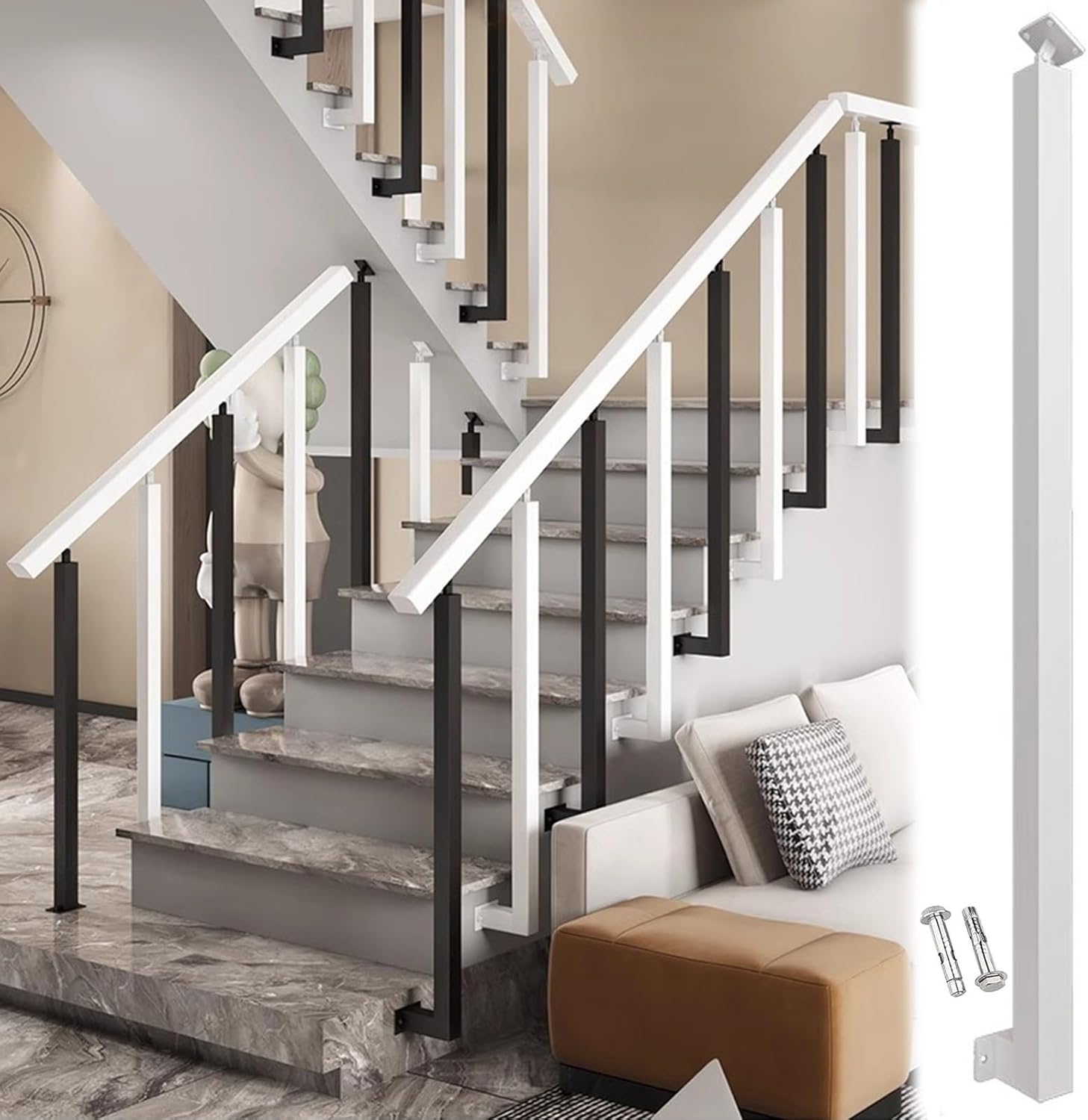 Amazon.co.jp: Handrail Baluster Side Mount Stair Railing, Outdoor Step ...