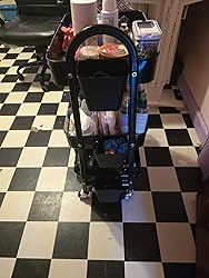 Amazon.com: 3 Tier Black Metal Rolling Cart with Lockable Wheels ...