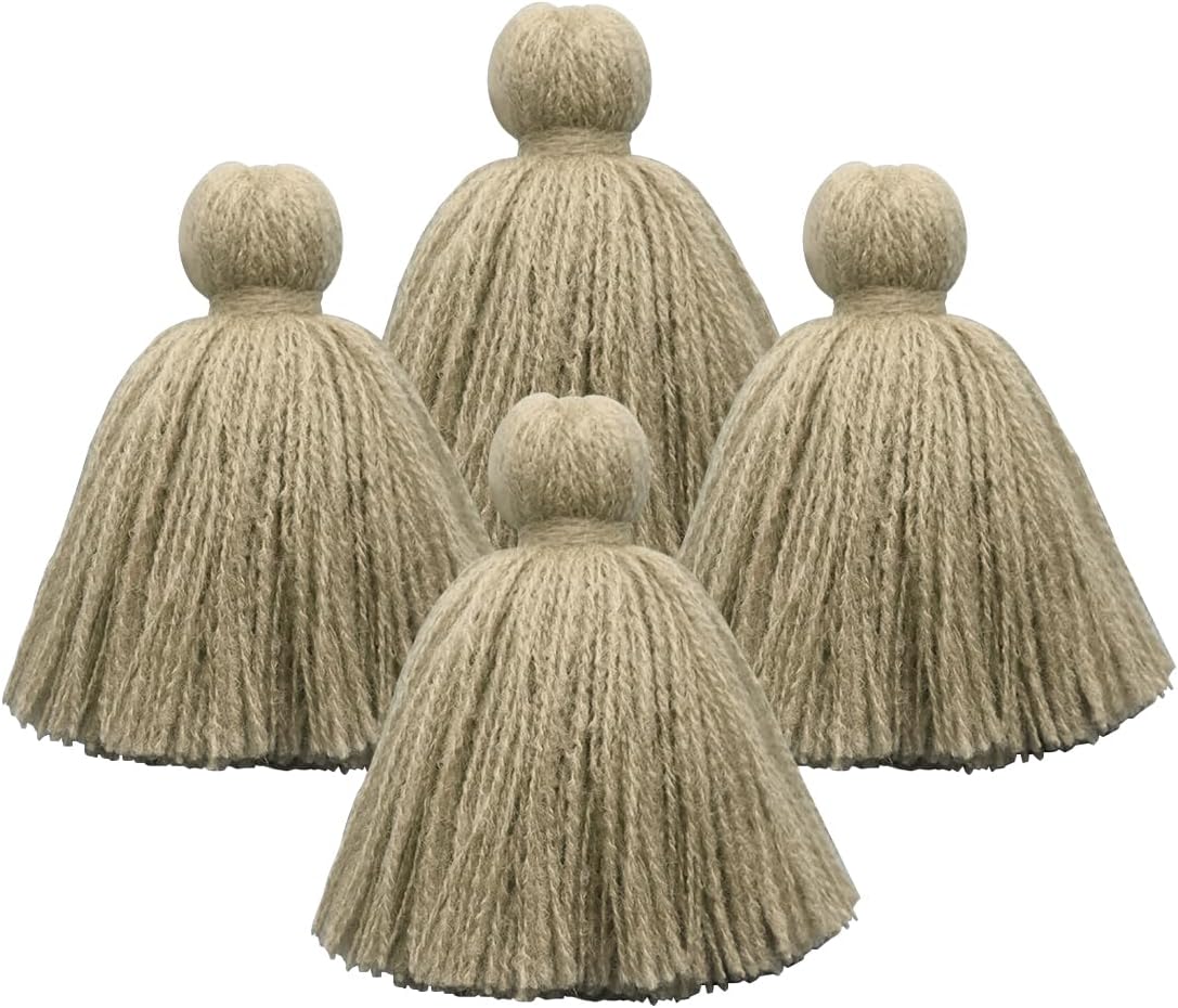 Amazon.com: 8 Pcs Large Cotton Tassel Charm with Hanging Loop Rustic ...