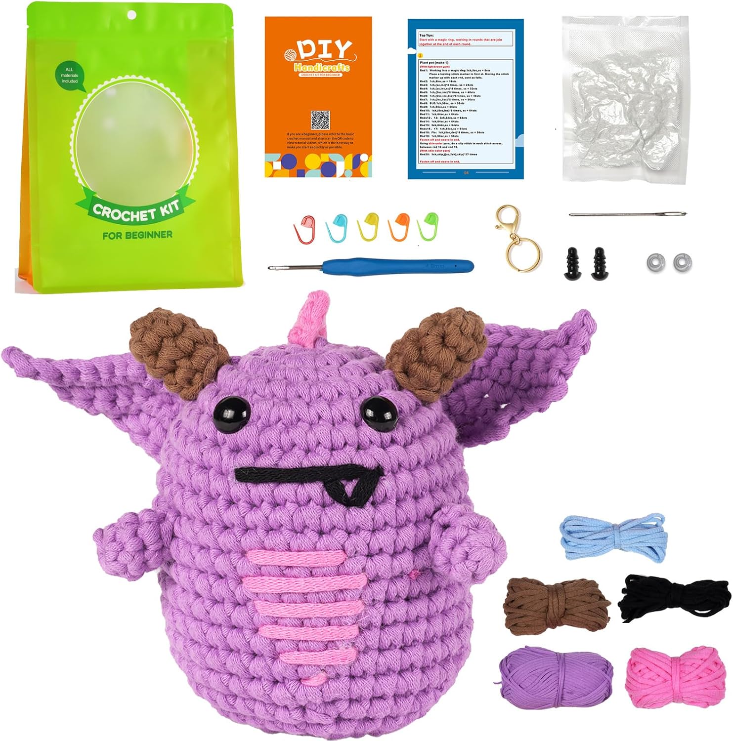Wutubug Dinosaurs Crochet Kit, Easy Peasy Yarn, Nepal | Ubuy