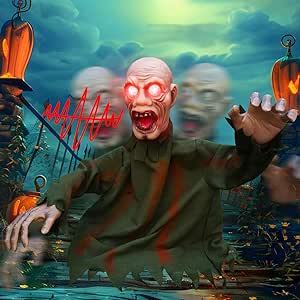 Amazon.com: Animated Halloween Decorations Outdoor Scary, Realistic ...