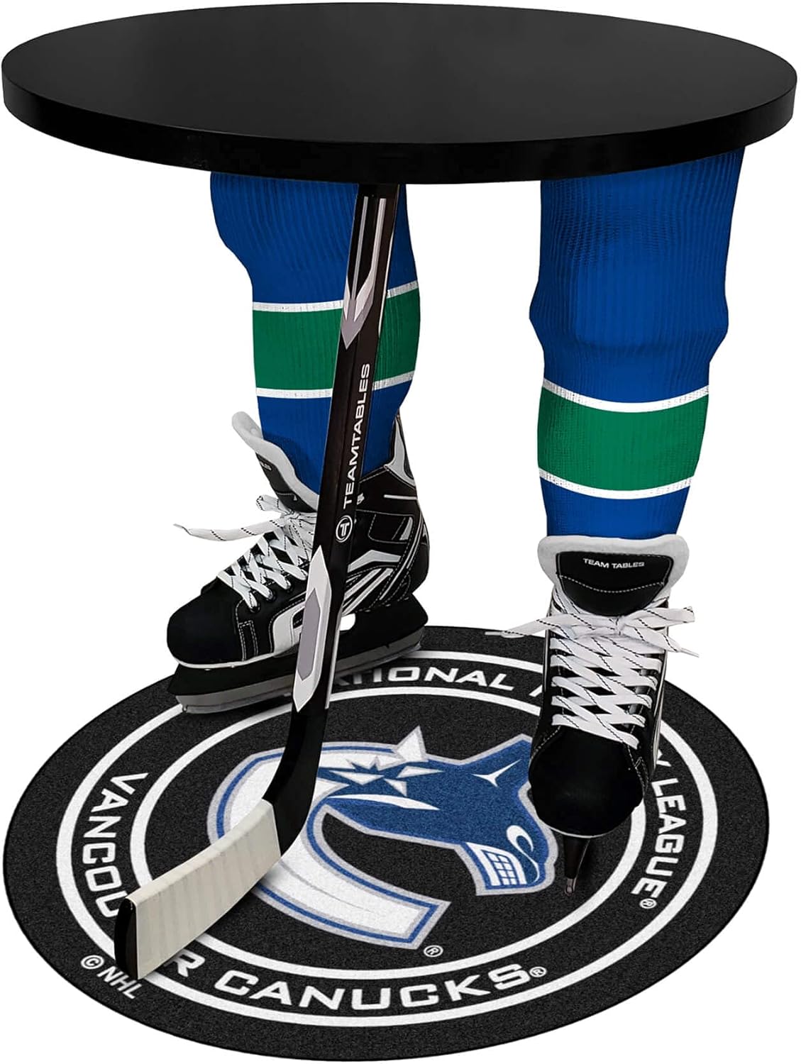 Team Tables Vancouver Hockey Table (Black Table Top) with Vancouver ...