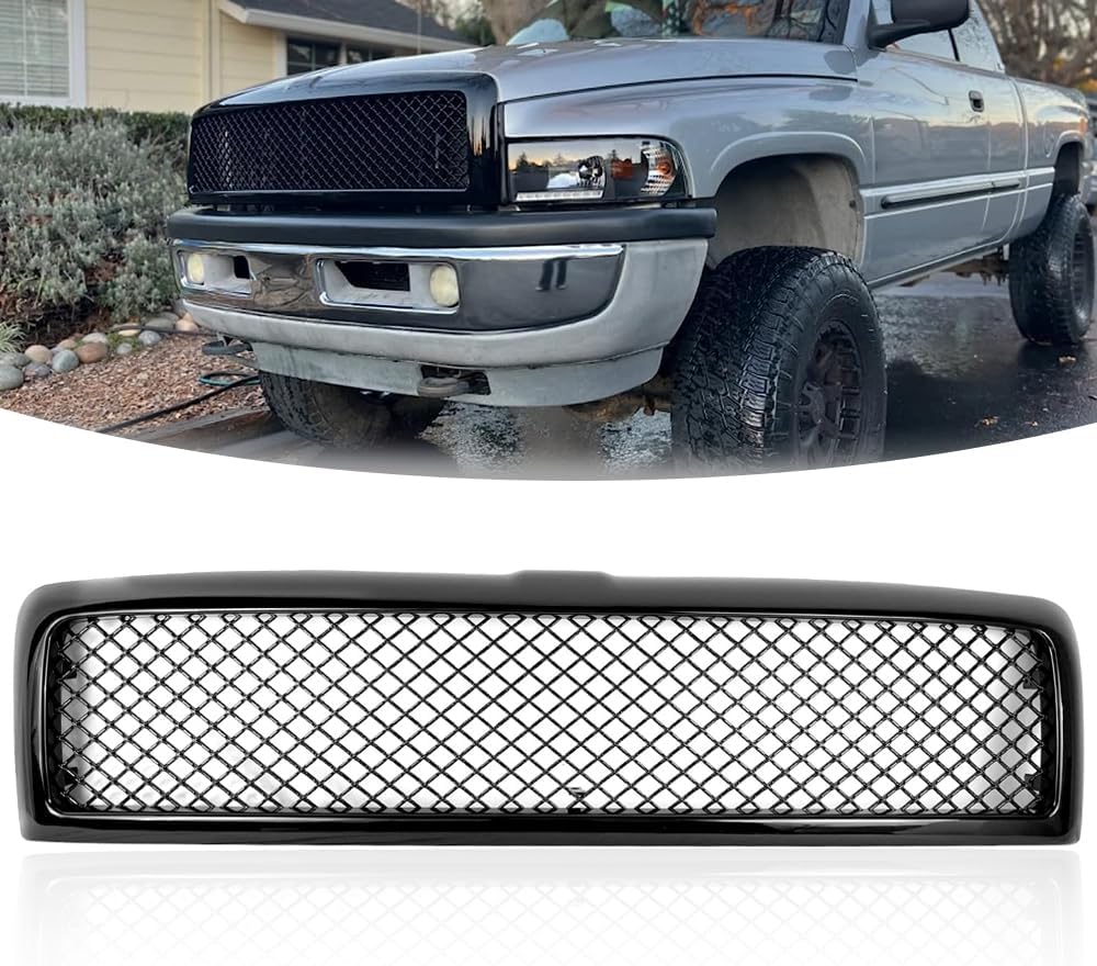 Amazon.com: JHRISE Grille For Dodge Ram 1500 2500 3500 Front Upper ...