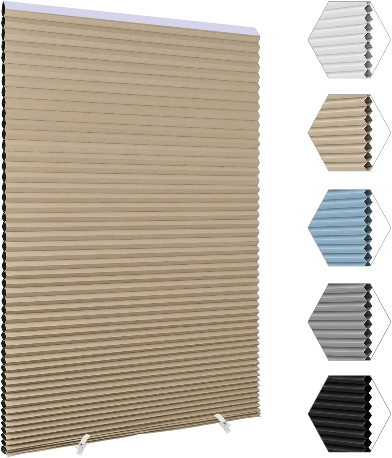 Amazon.com: Cellular Cordless Paper Blinds for Window Temporary ...