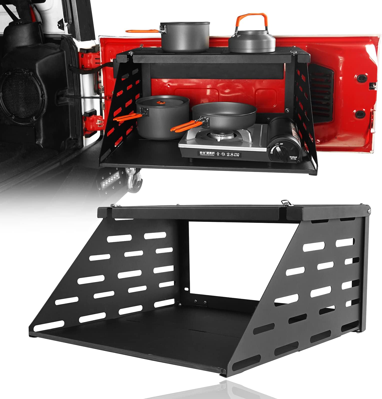 Amazon.com: Tailgate Table Rear Foldable Cargo Shelf Aluminum Alloy ...