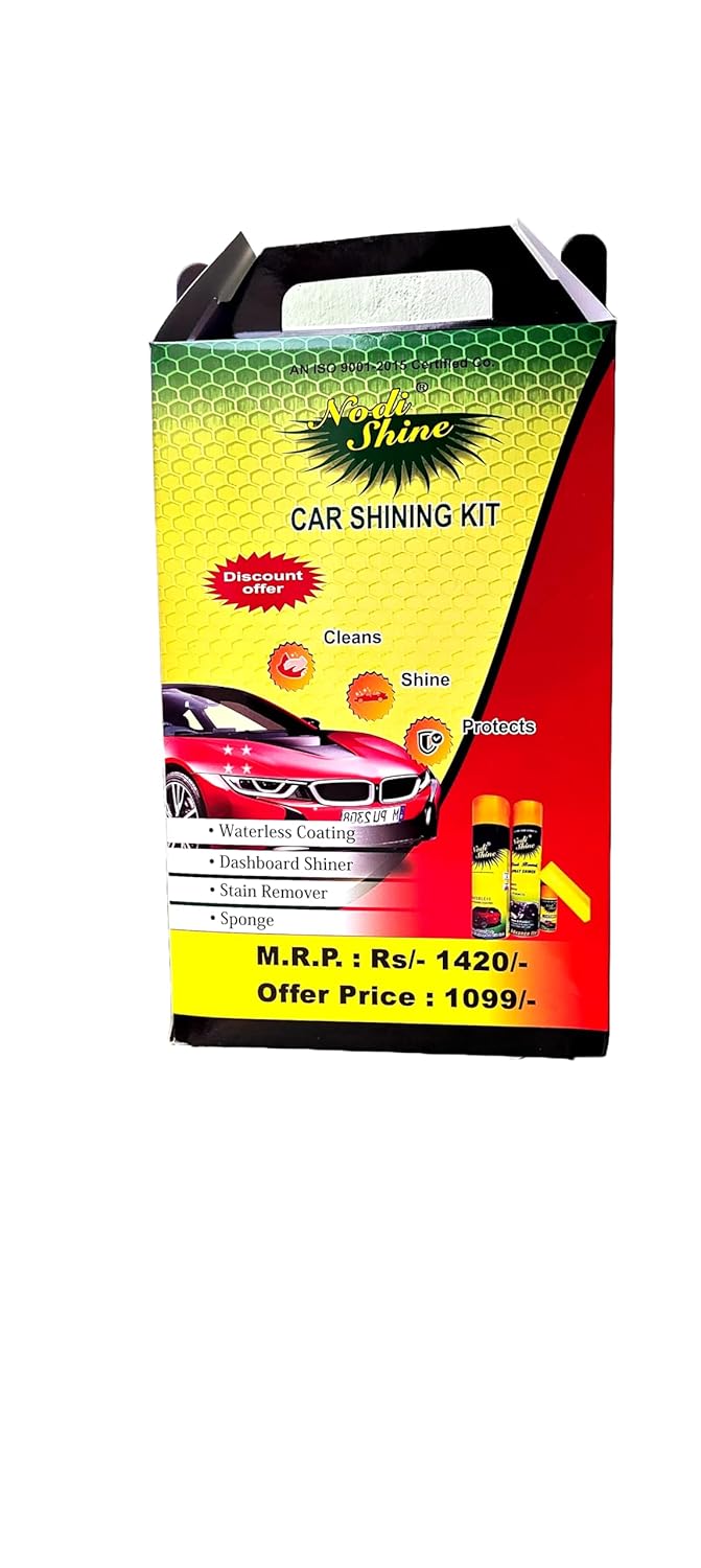 Nodi Shine Car Care Kit, Car Polish, Dashboard/Body Coating & Glass ...