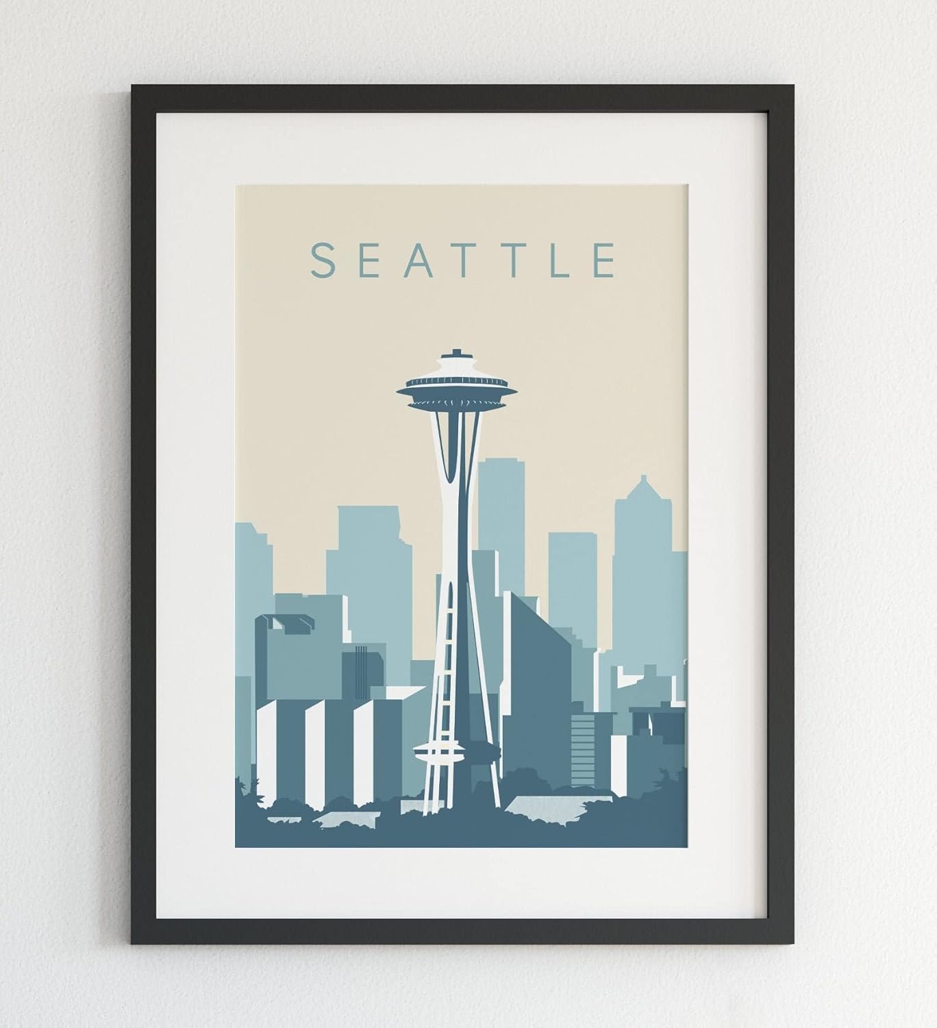 Amazon.com: Seattle Poster, City Art, Seattle Wall Art, Seattle Print ...