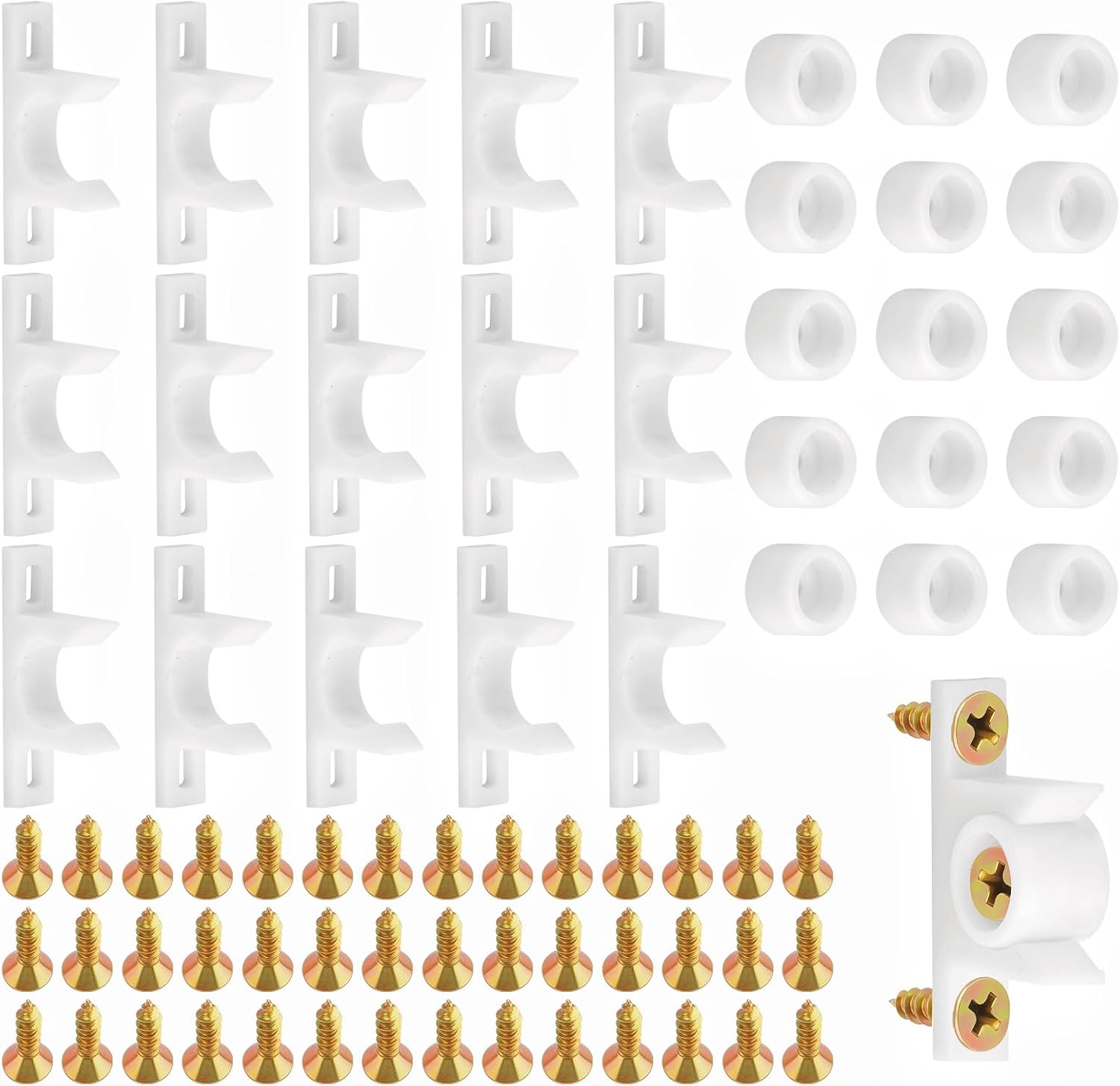 Amazon.com: 15 Pairs Set of False Front Cabinet Clips with Screws ...