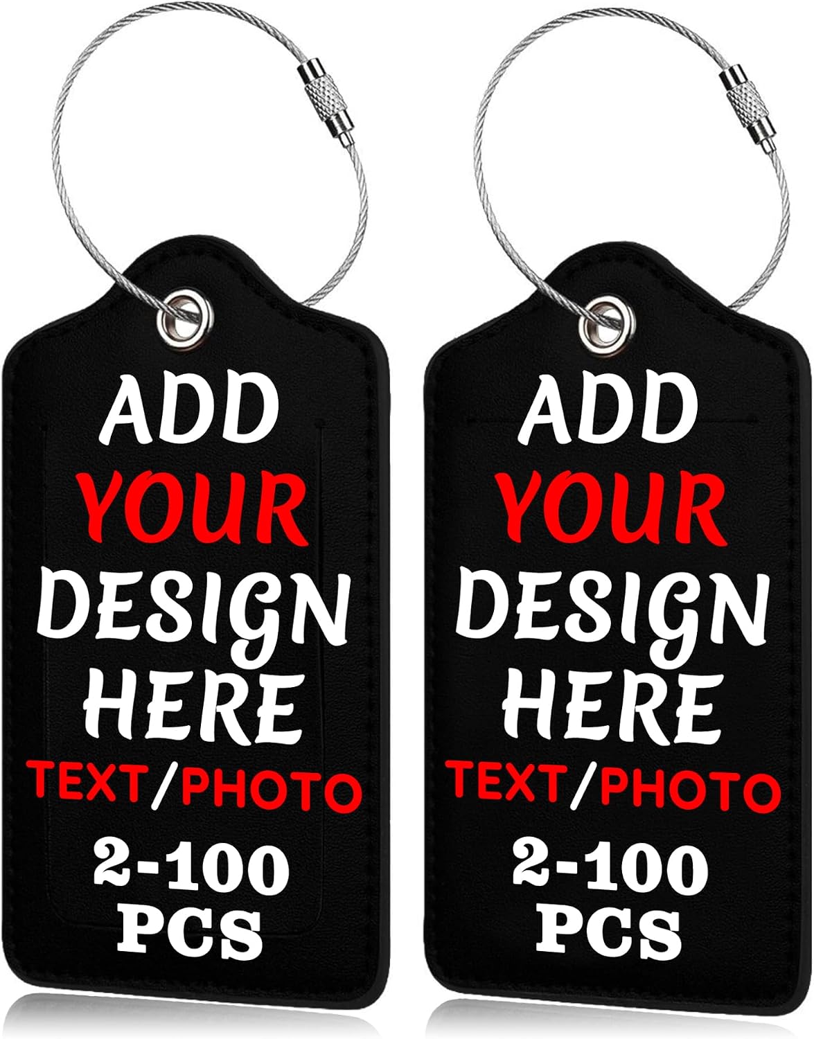 Amazon.com: Custom Luggage Tag Personalized Your Own Text, Image, Photo ...