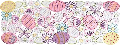 Amazon.com: Embroidered Easter Table Runner, Easter Decorations for ...