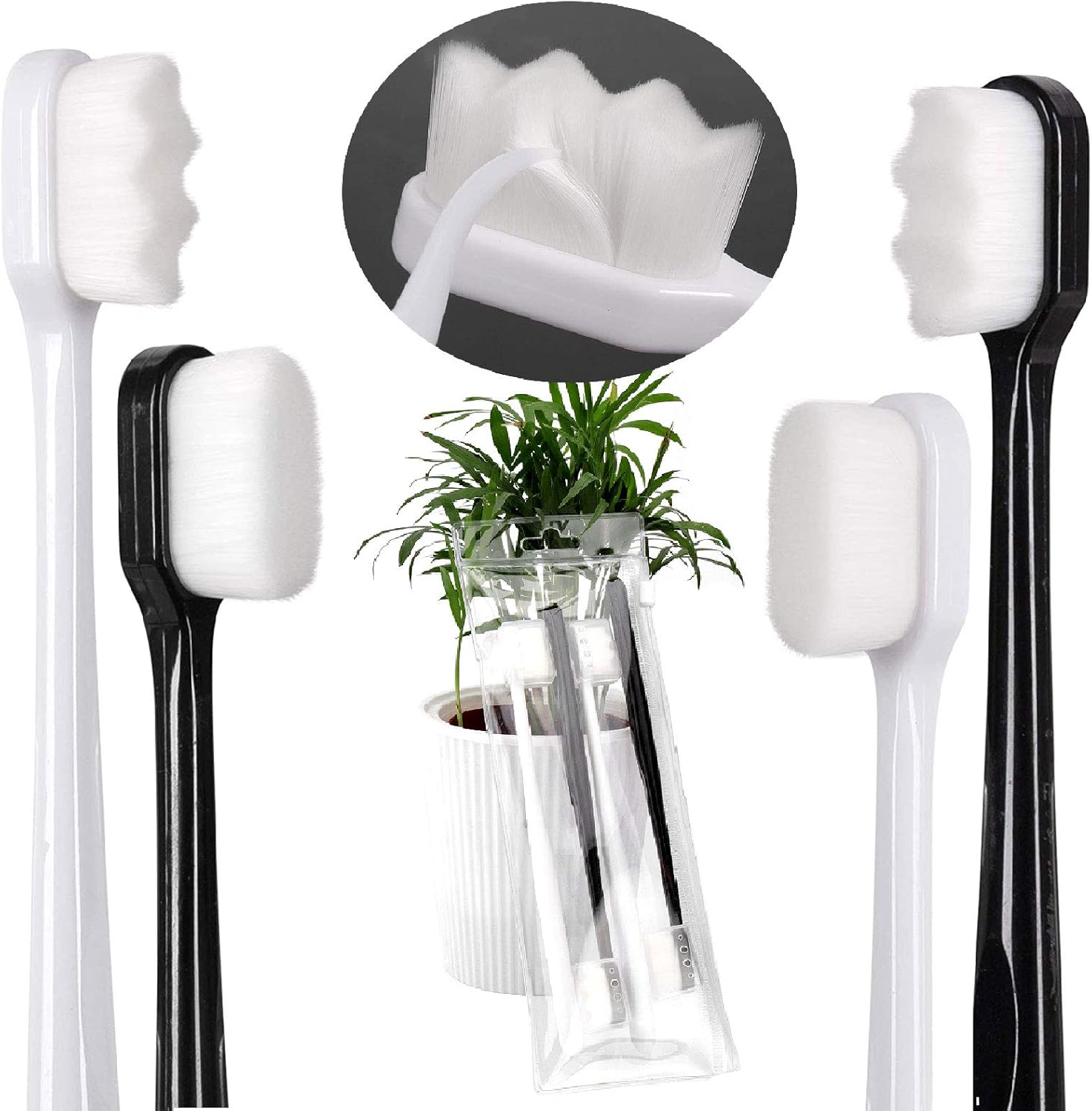 Nano Toothbrush, Micro Toothbrush For Adult, Bristle Ultra Soft Adult ...