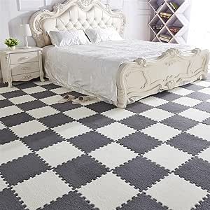 Amazon.com: Milk Velvet Patchwork Rugs, 30 * 30 * 1cm Milk Rugs, Carpet ...