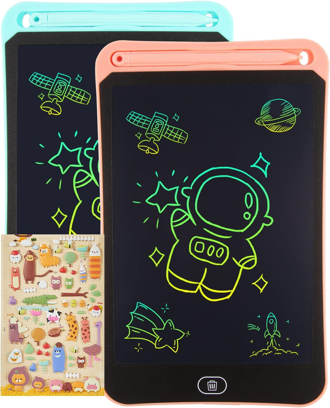 Genialba [2 Pack ] LCD Drawing Tablet for Kids 10 inch, Colorful LCD ...