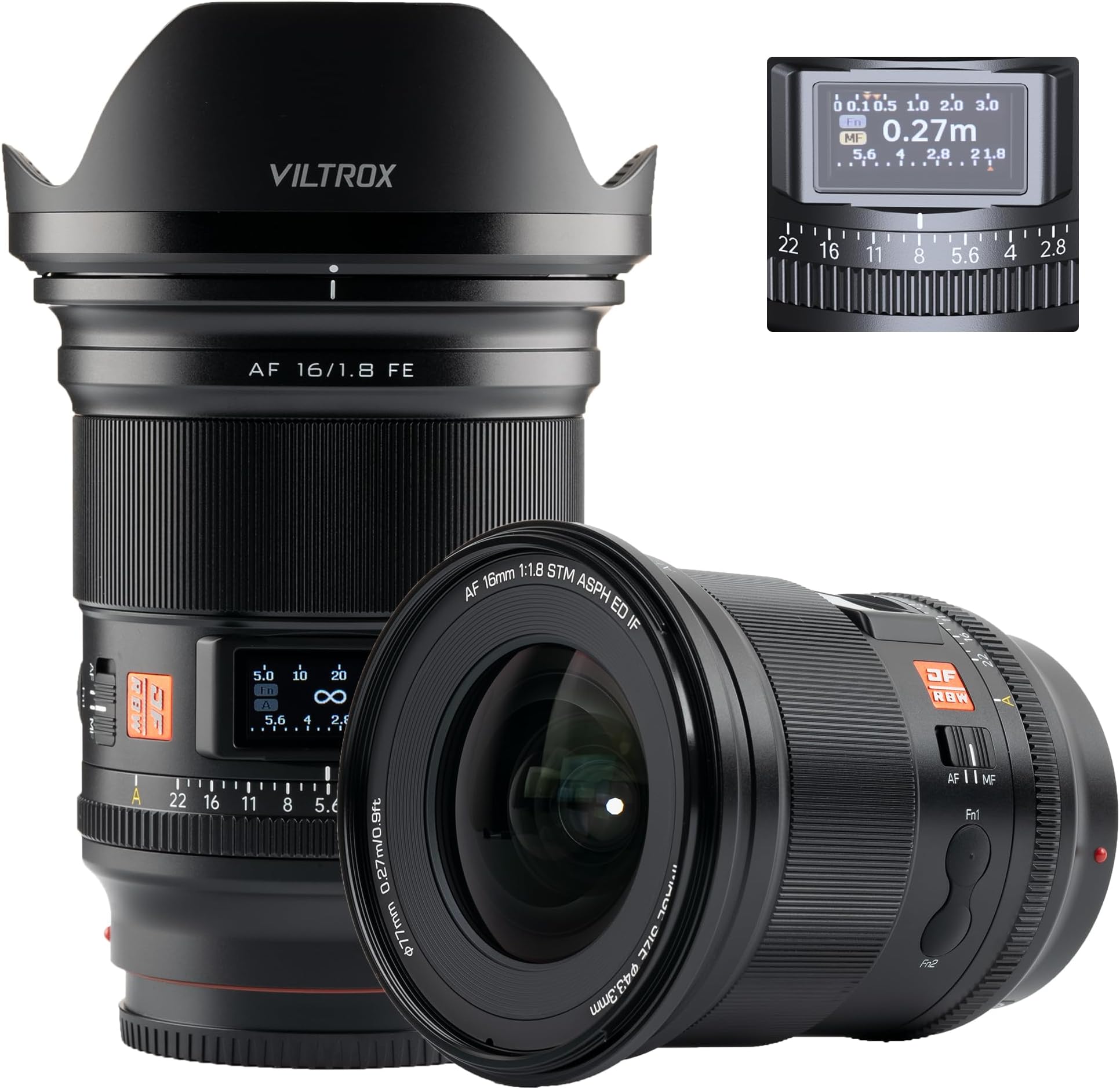Amazon.com : VILTROX PRO 16mm F1.8 FE Lens for Sony E Mount, Large ...