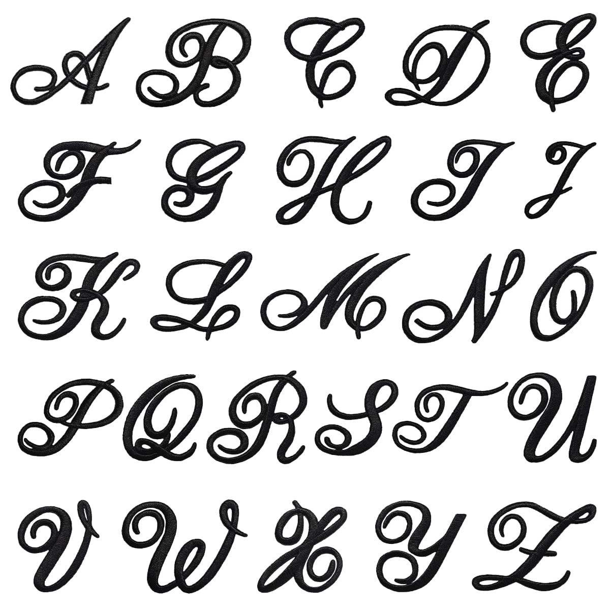 GYGYL 26 Pieces Cursive Letters, Iron on Letters Patches, Alphabet ...