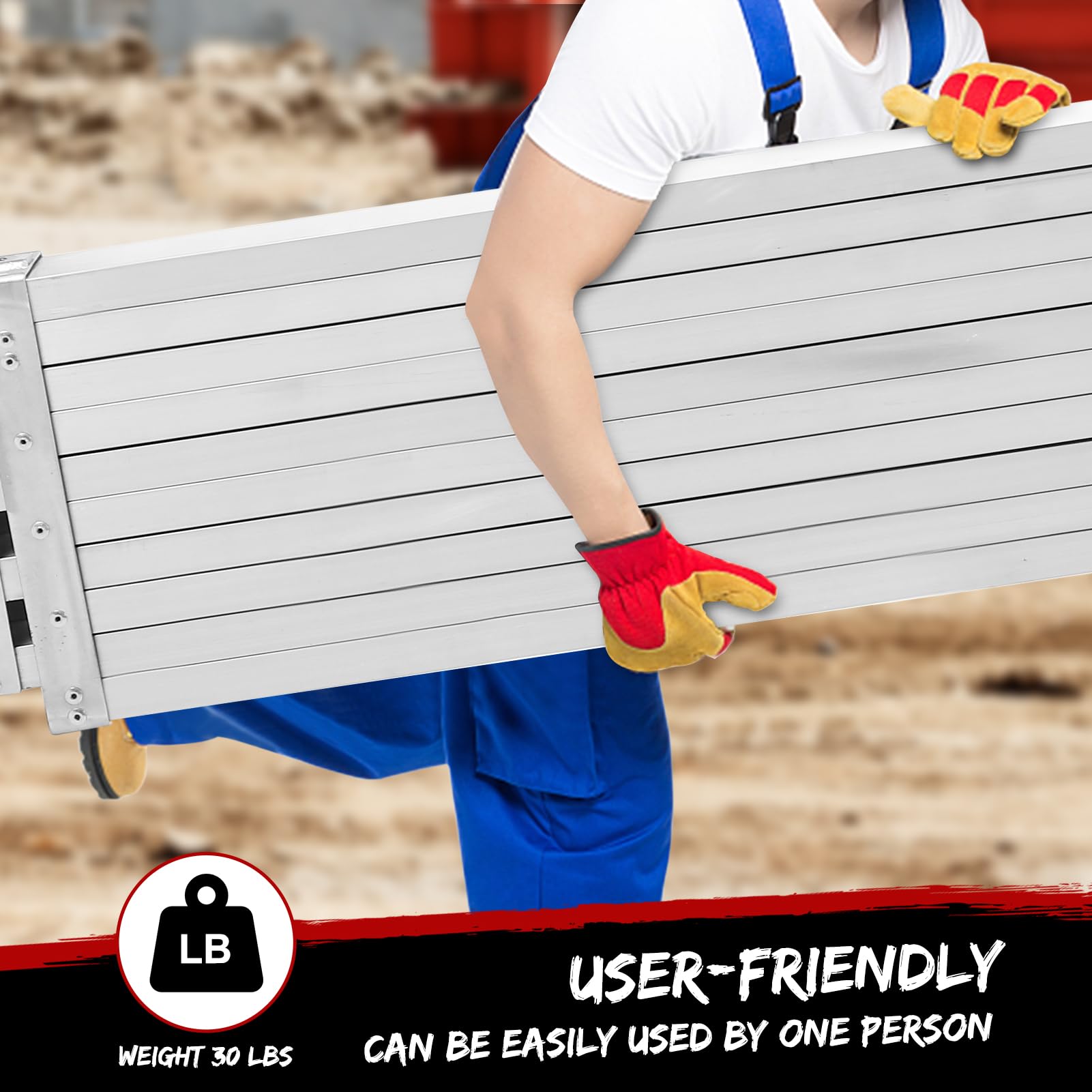 Snapklik.com : FairOnly Aluminum Telescoping Plank, 6-9ft Work Plank ...