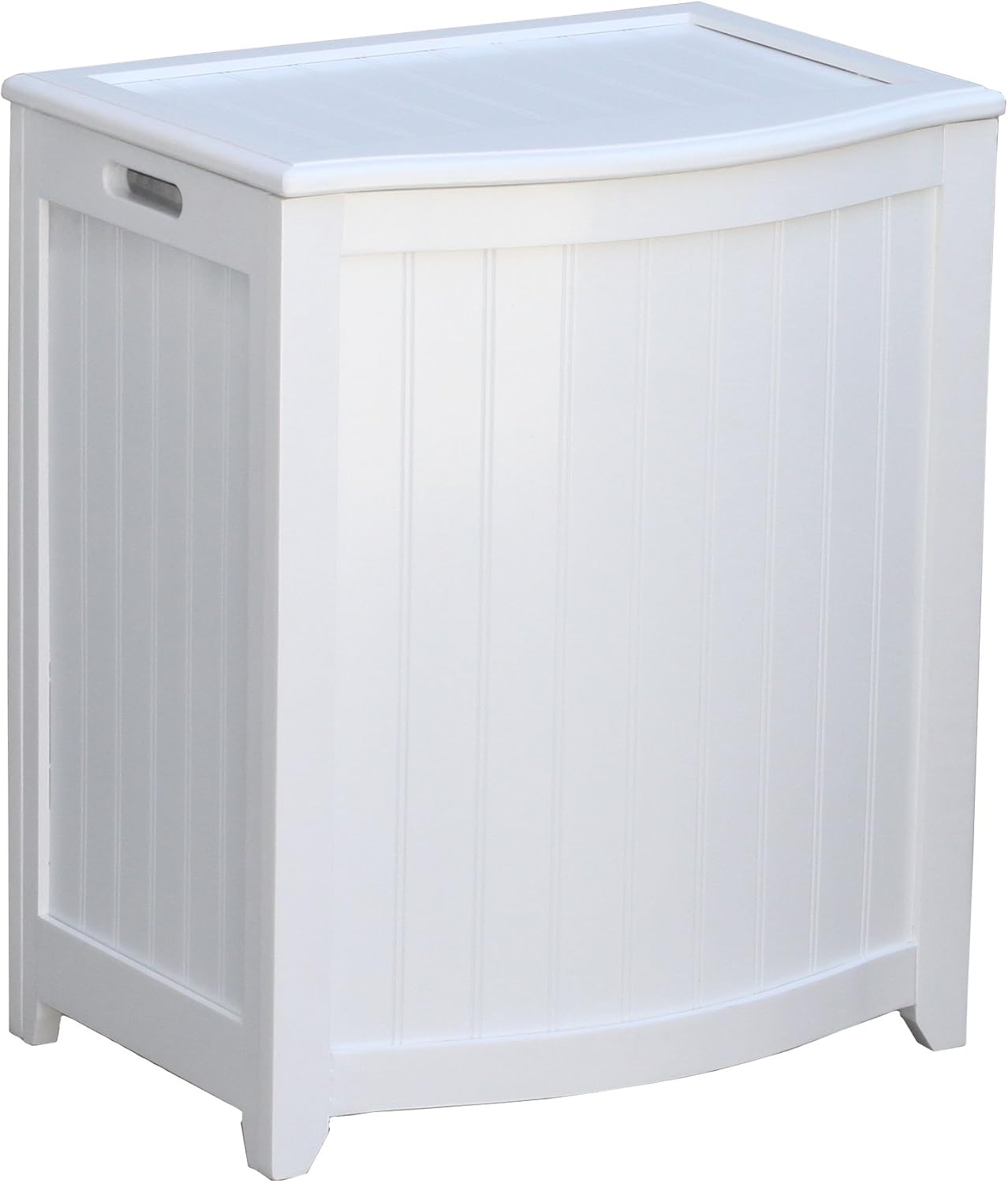Amazon.com: Oceanstar BHP0106W Bowed Front Laundry Wood Hamper, White ...