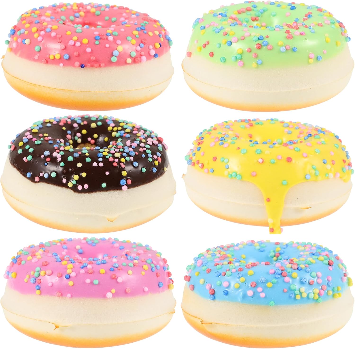 Amazon.com: FOMIYES 6pcs Fake Doughnut Props PU Sweet Donuts Fridge ...