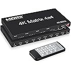 Amazon.com: 4x4 HDMI 4K 2.0V Matrix Switch/splitter by OREI (4-Input, 4-Output) with Remote ...