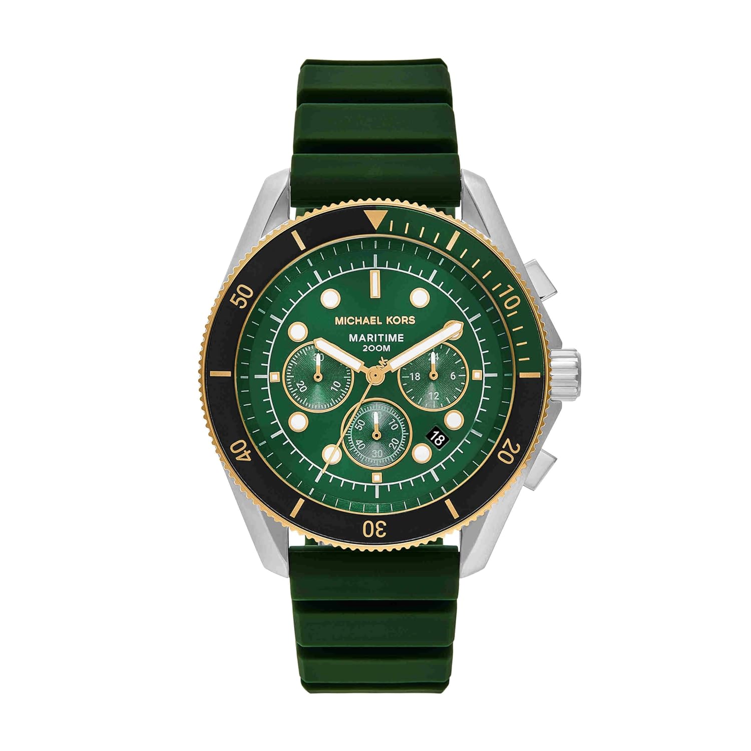 Michael Kors Maritime Green Quartz Silicone Watch MK9214 : Amazon.in ...